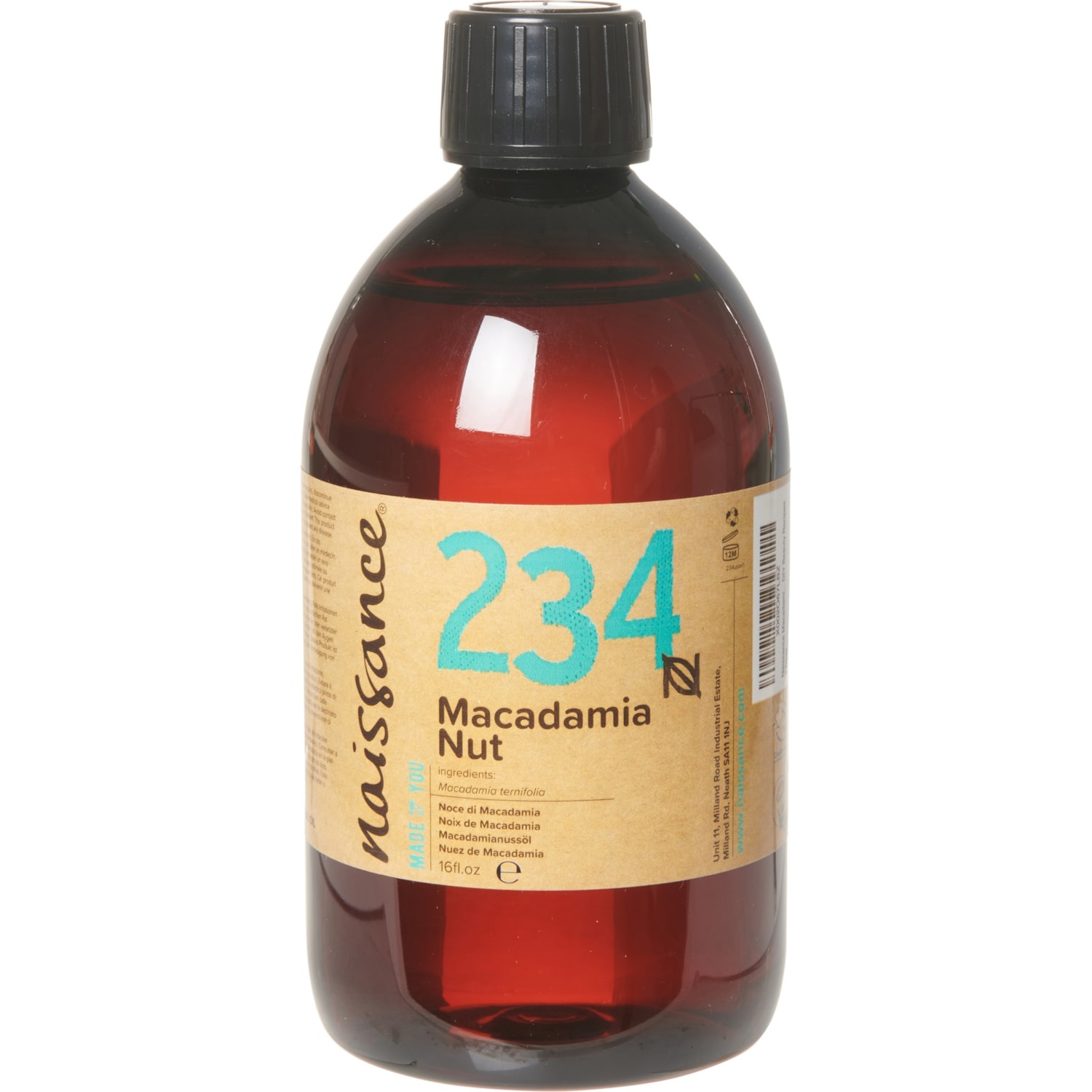 NAISSANCE Macadamia Nut Carrier Oil for Hair and Skin - 16 oz. - Save 50%