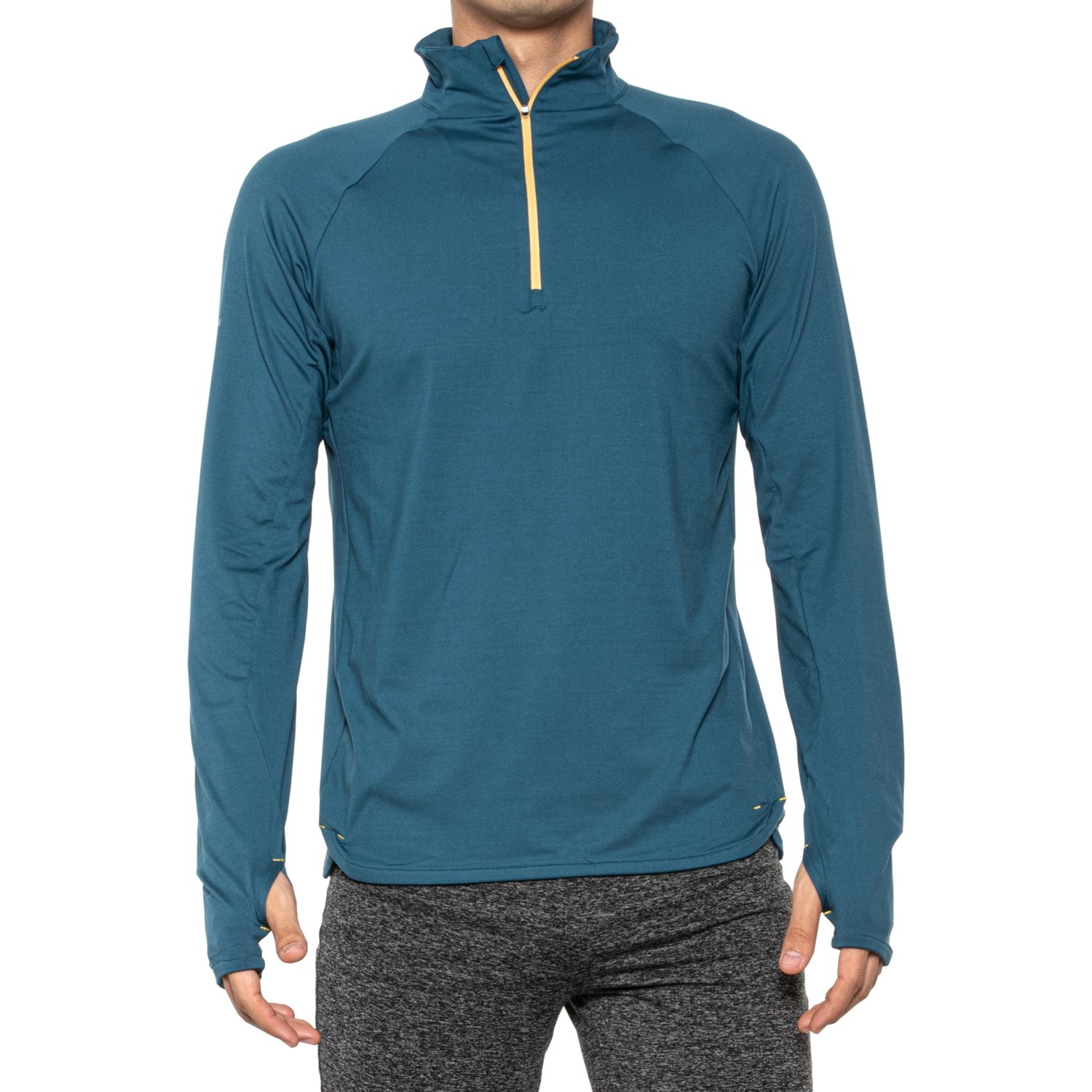 Nathan Tempo Shirt - Zip Neck, Long Sleeve - Save 58%