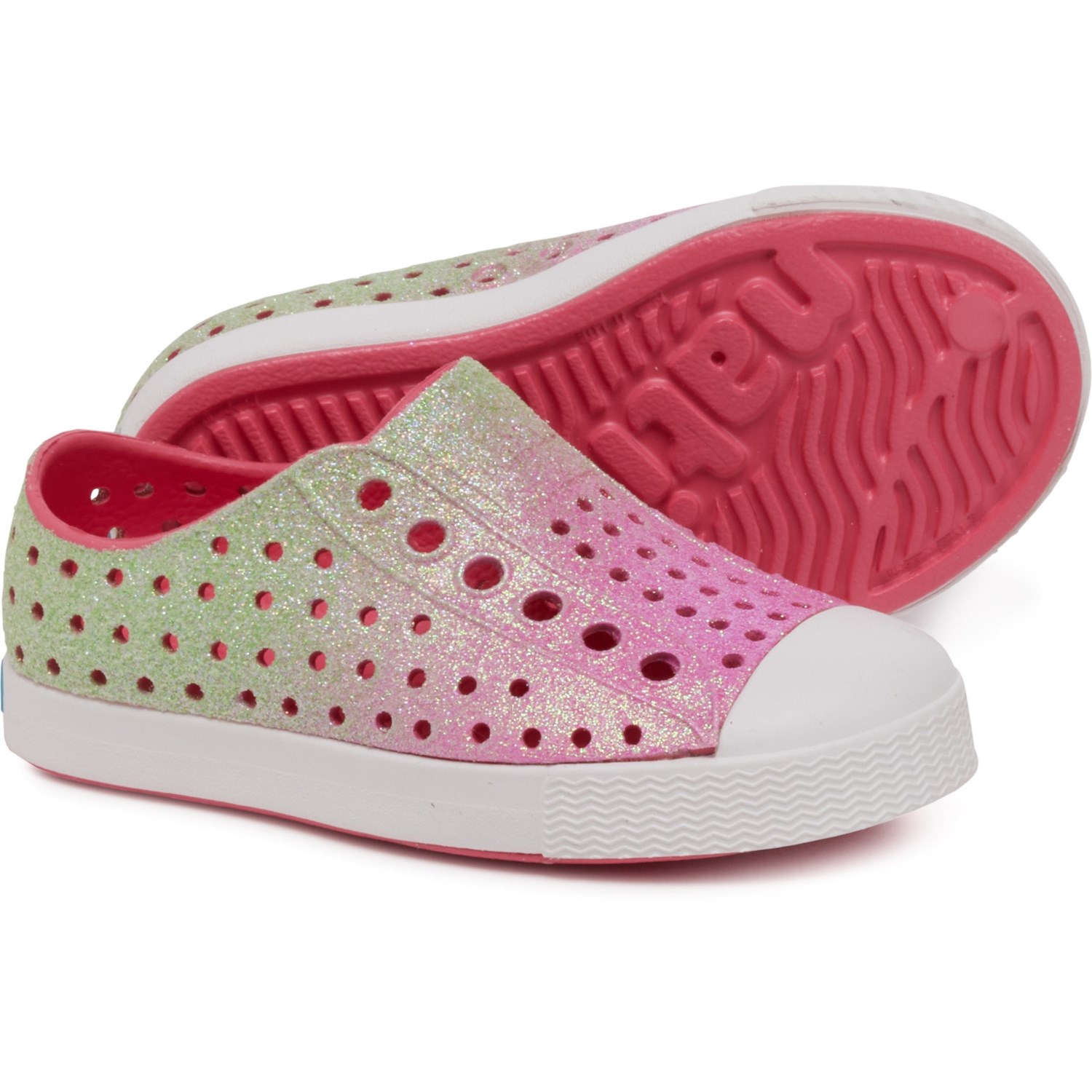 NATIVE Little Girls Jefferson Bling Shoes - Slip-Ons - Save 50%