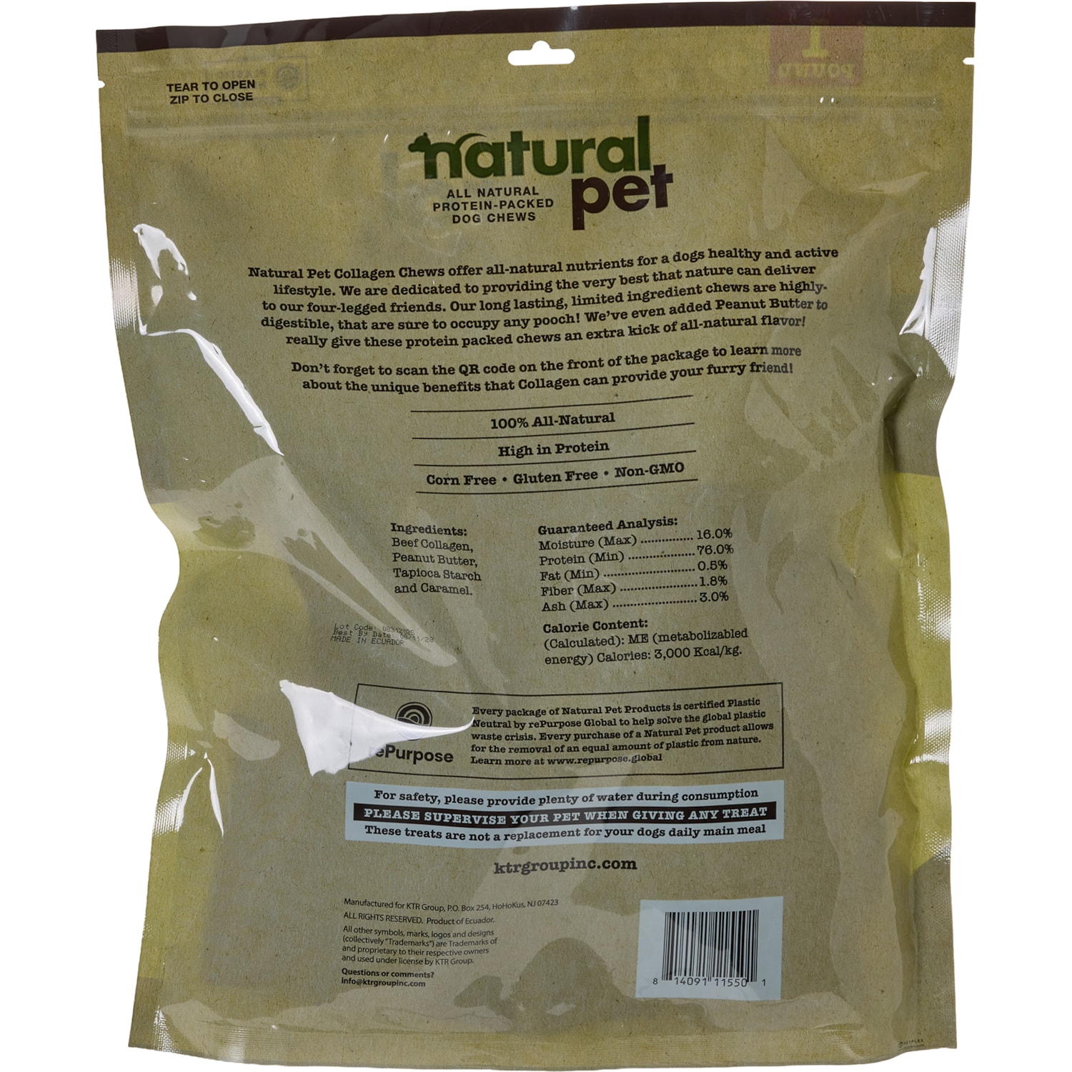 Natural Pet Collagen Chips Dog Chew Treats - 16 oz. - Save 33%