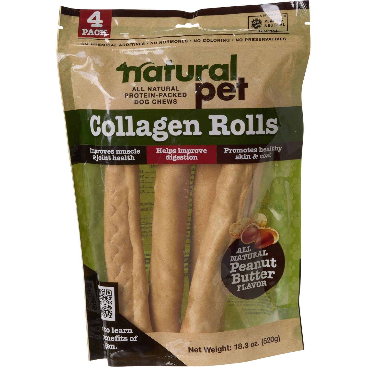 Natural Pet Collagen Roll Dog Chews - 4-Count - Save 40%