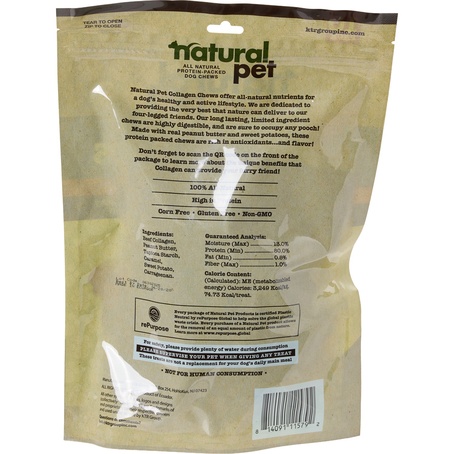 Natural Pet Sweet Potato Collagen Ribs Dog Chew Treats - 10-Count ...