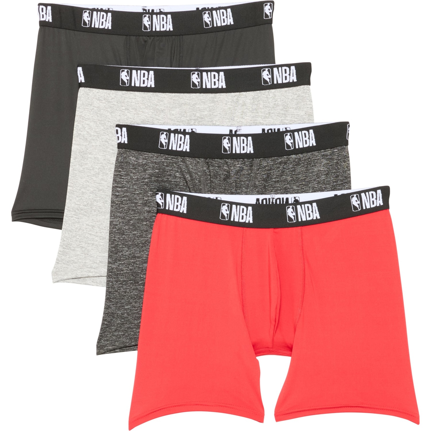 NBA TEAM LOUNGE Active Stretch Logo Boxer Briefs - 4-Pack - Save 35%
