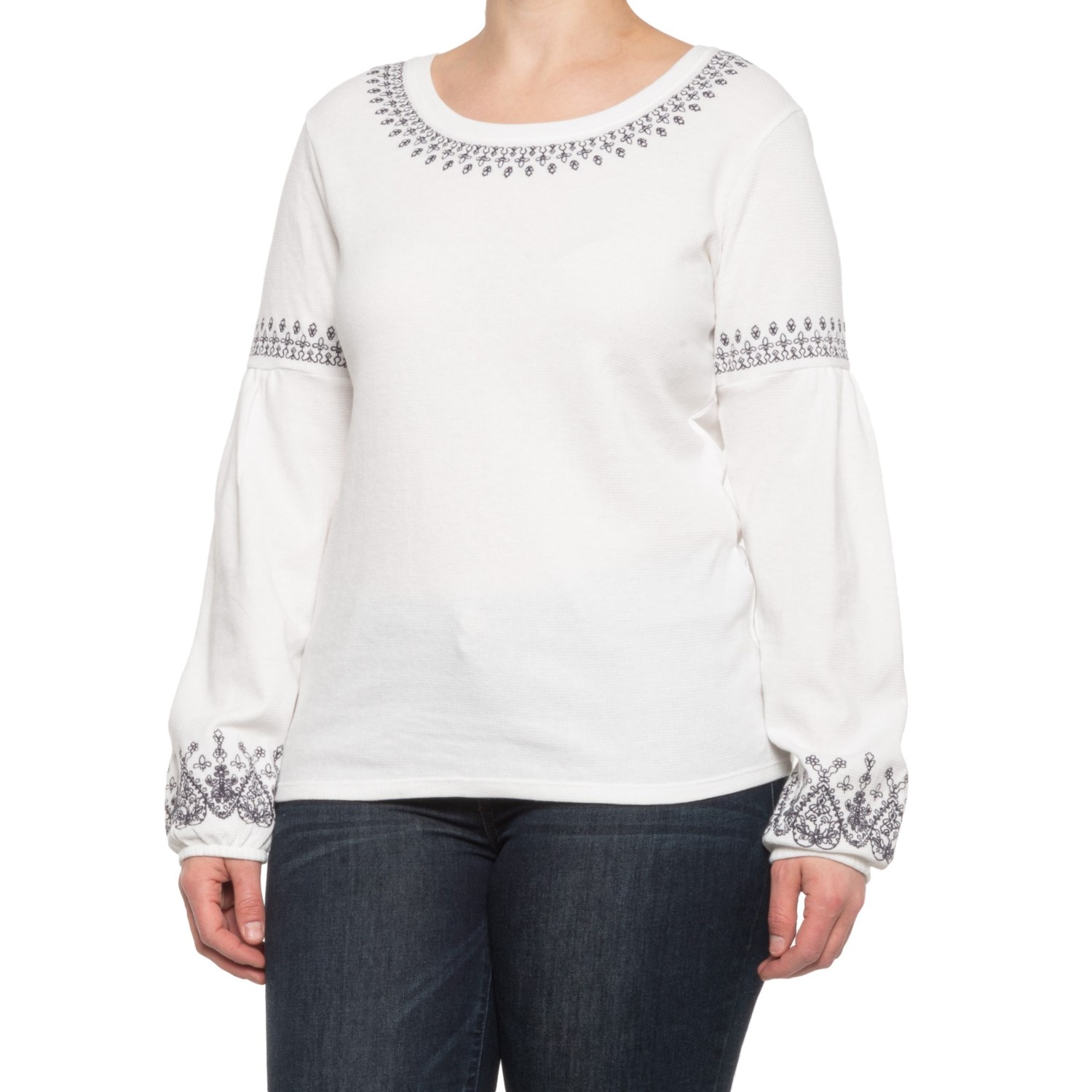 North River Embroidered Mini Waffle-Knit Shirt (For Women) - Save 72%