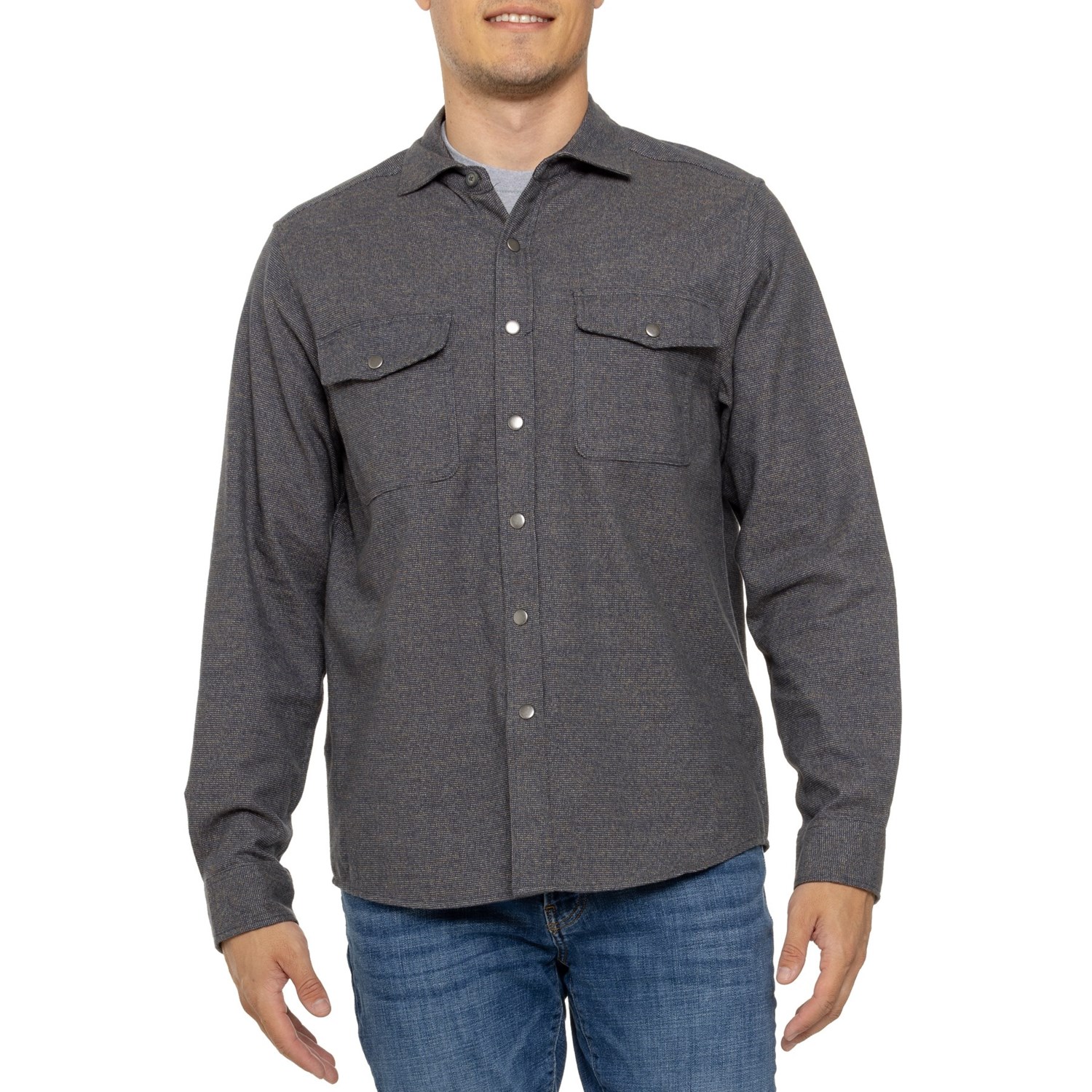 North River Textured Woven Shirt Jacket - Save 33%
