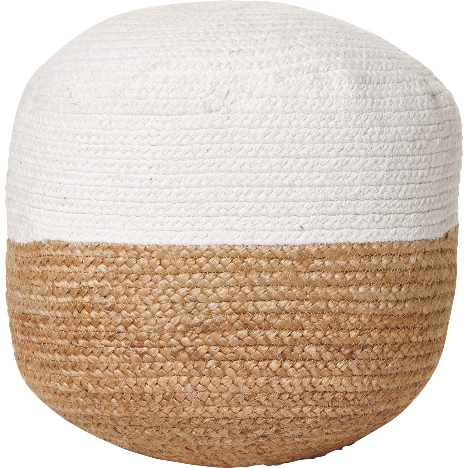 nuLOOM Made in India Braided Jute Pouf Ottoman - 14x18x18” - Save 27%