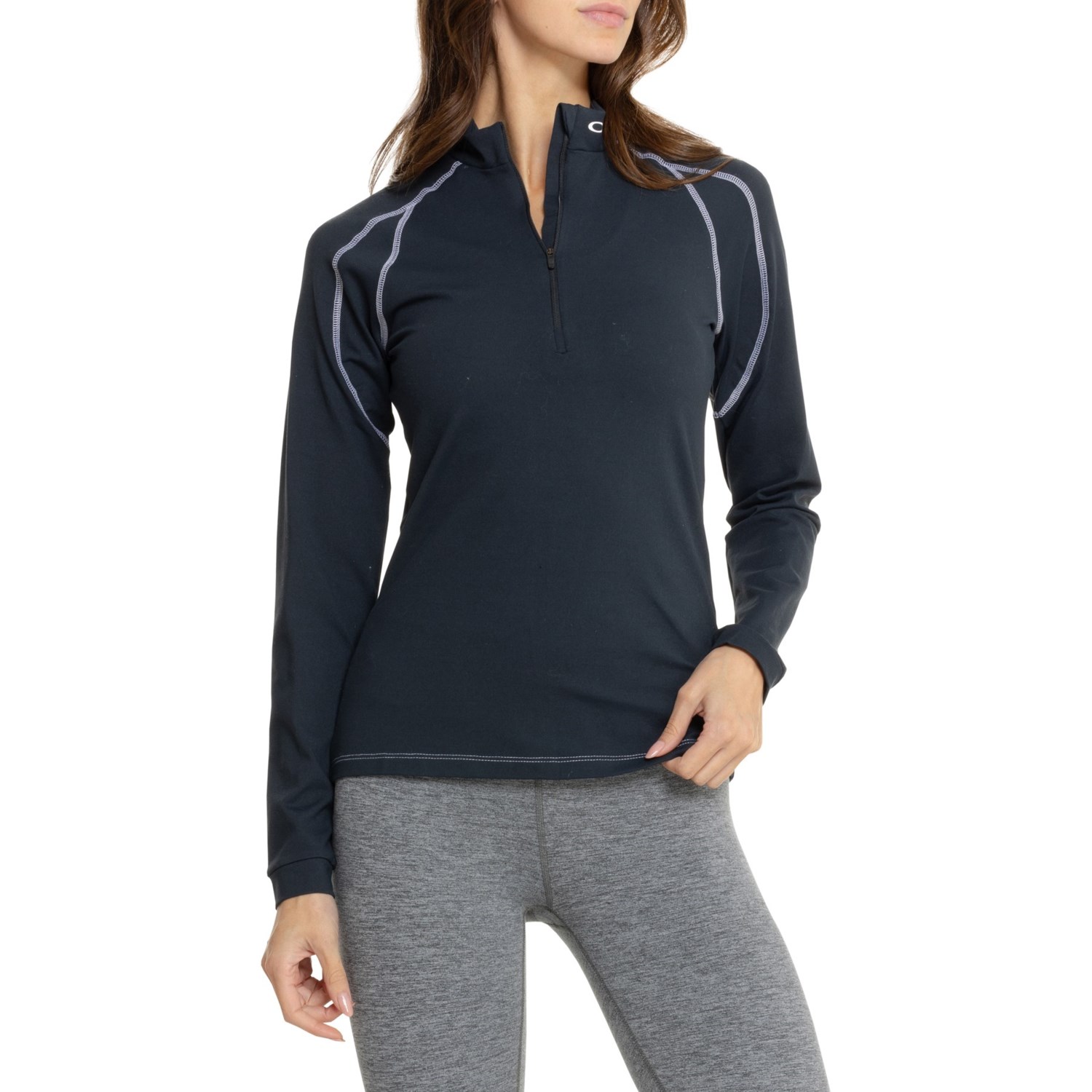 Oakley Ribbed Shirt - Zip Neck, Long Sleeve - Save 68%