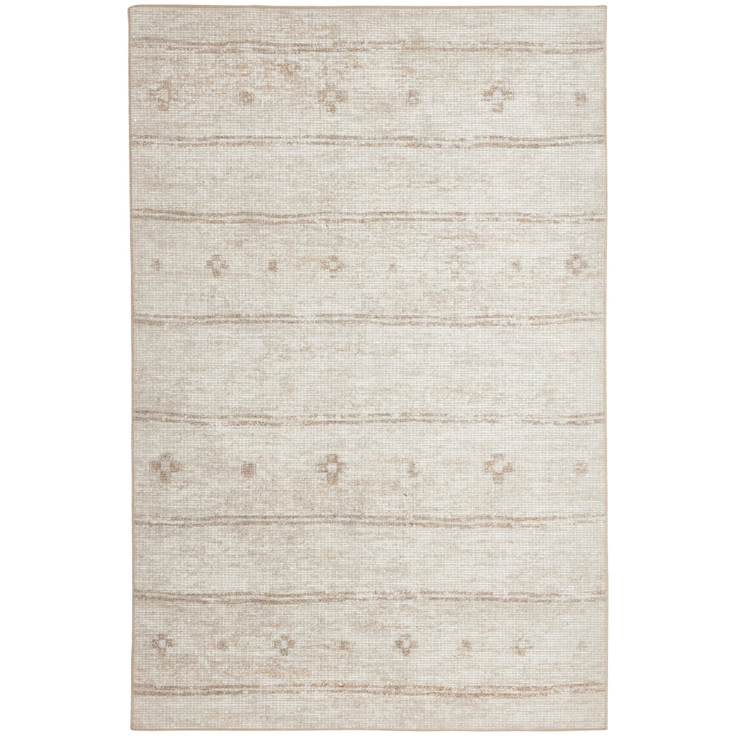 obeetee Moroccan Print Stripe Area Rug - 5’x7’6”, Natural - Save 54%