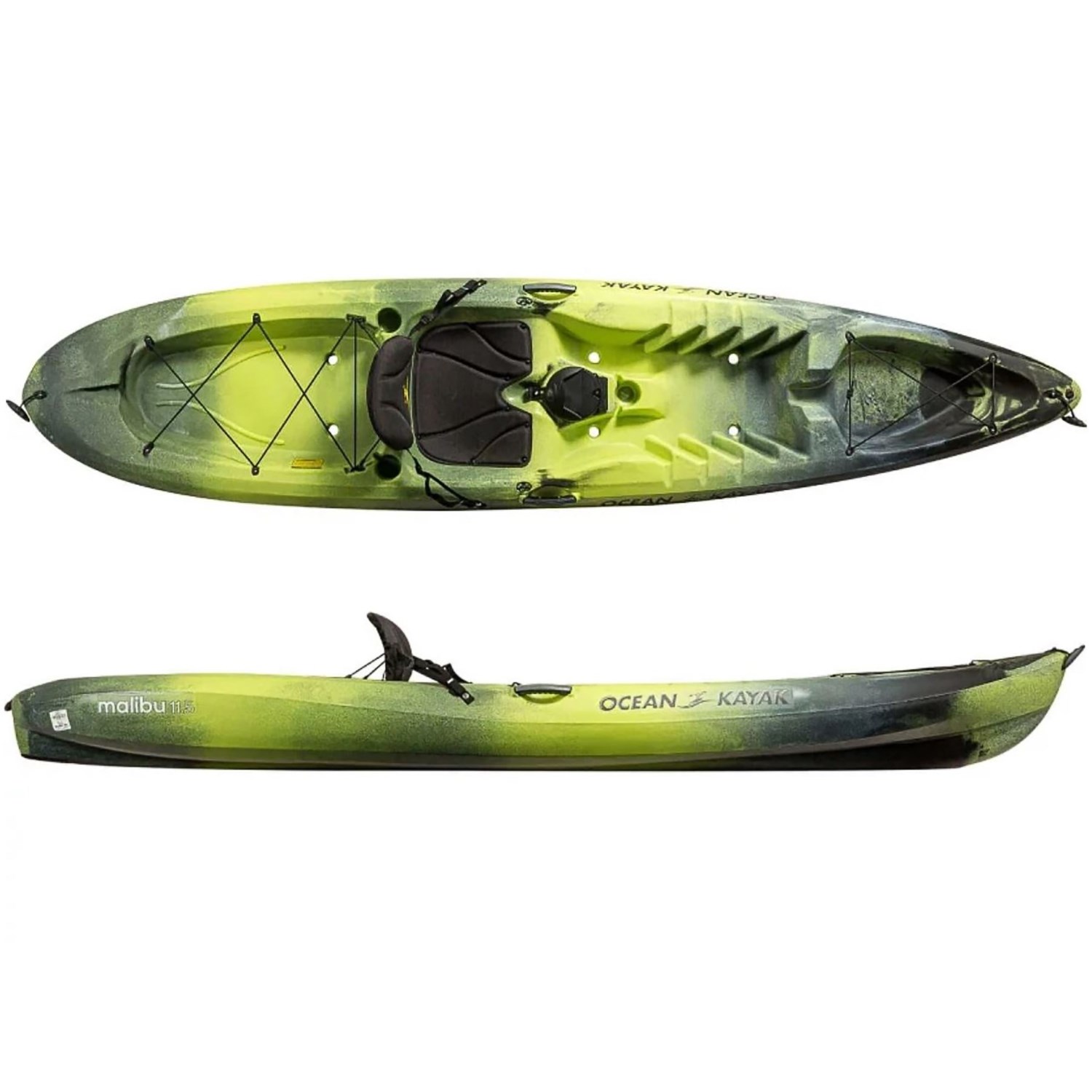 Ocean Kayak Malibu Recreational Kayak - 11’5”, Sit-on-Top, Factory ...