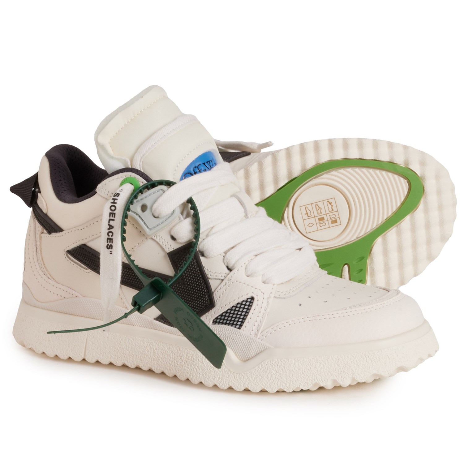 Off-White Midtop Sponge Sneakers (For Women) - Save 43%