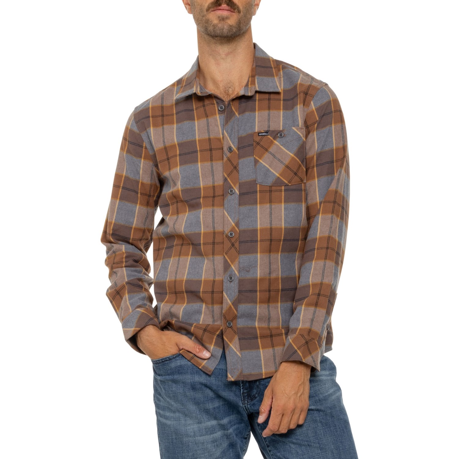 O'Neill Portland Stretch Flannel Shirt - Long Sleeve - Save 66%