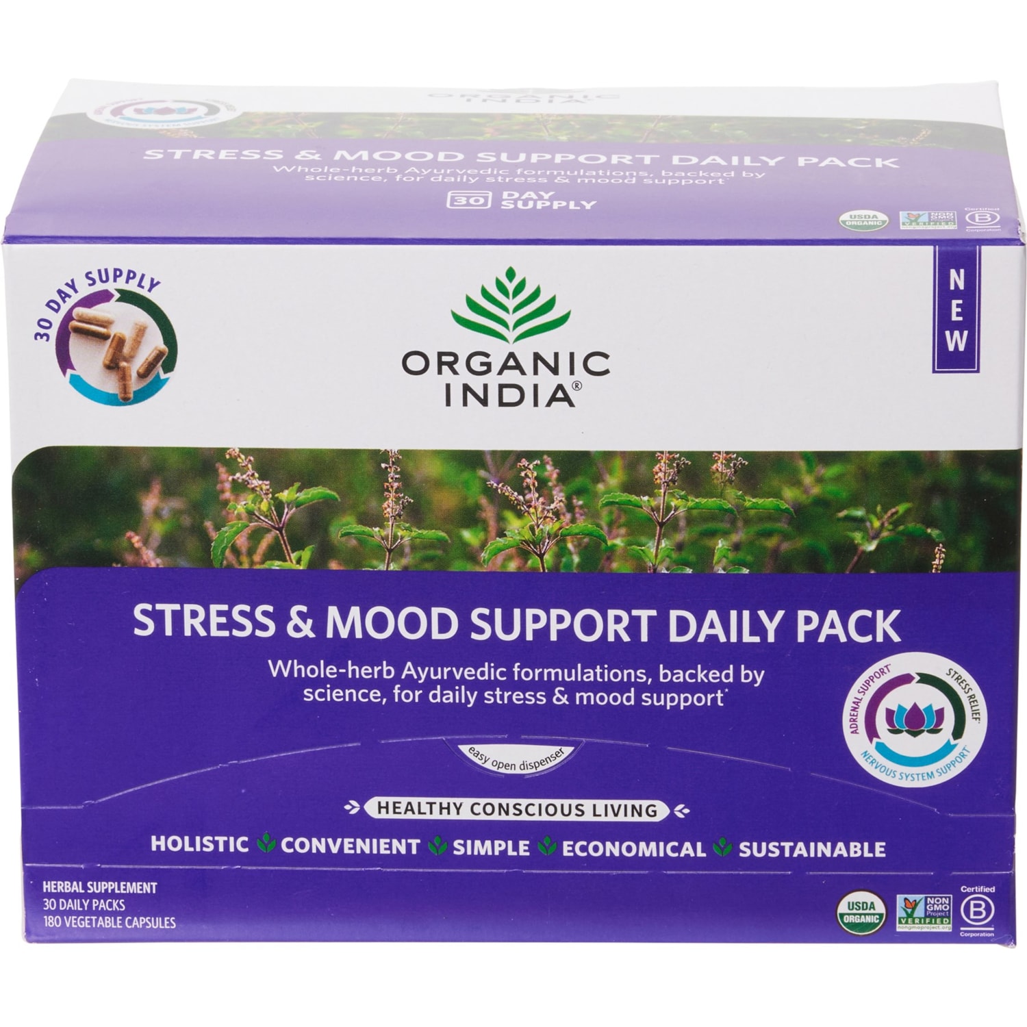 Organic India Stress and Mood Supplements - 30-Pack - Save 50%