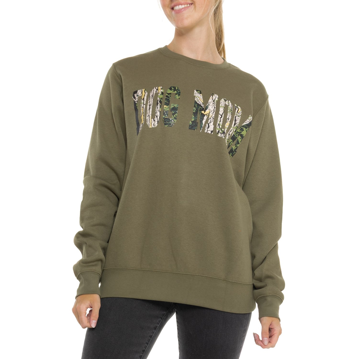 PACIFIC & CO Camo Dog Mom Sweatshirt - Save 50%