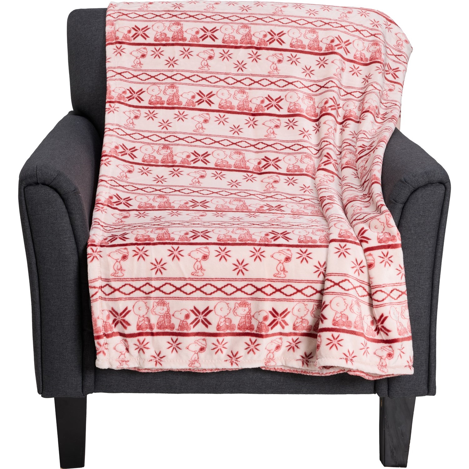 Peanuts Cozy Fair Isle Throw Blanket - 60x70”, 350 gsm - Save 73%