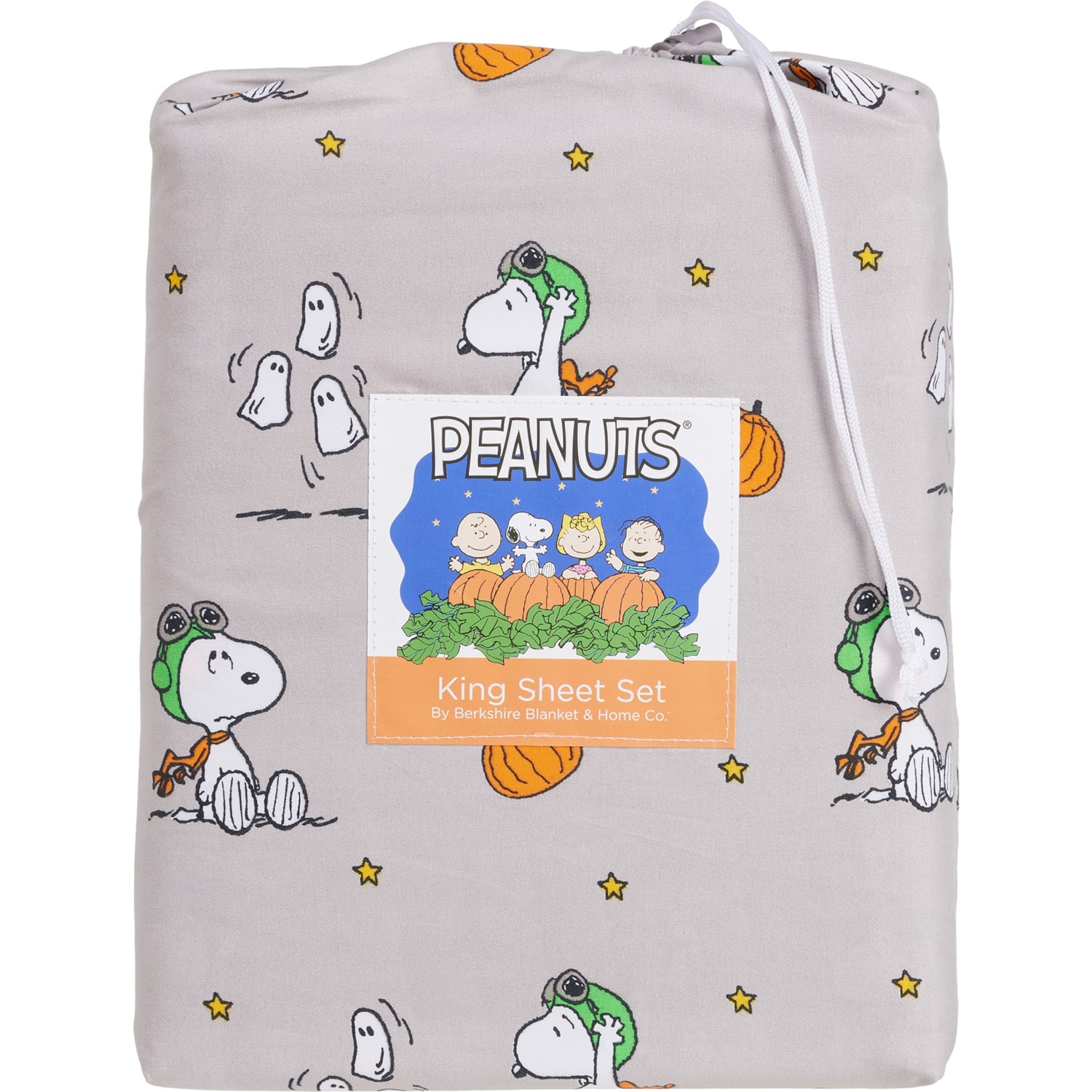 Peanuts King Red Baron Ghost Sheet Set - Grey - Save 28%