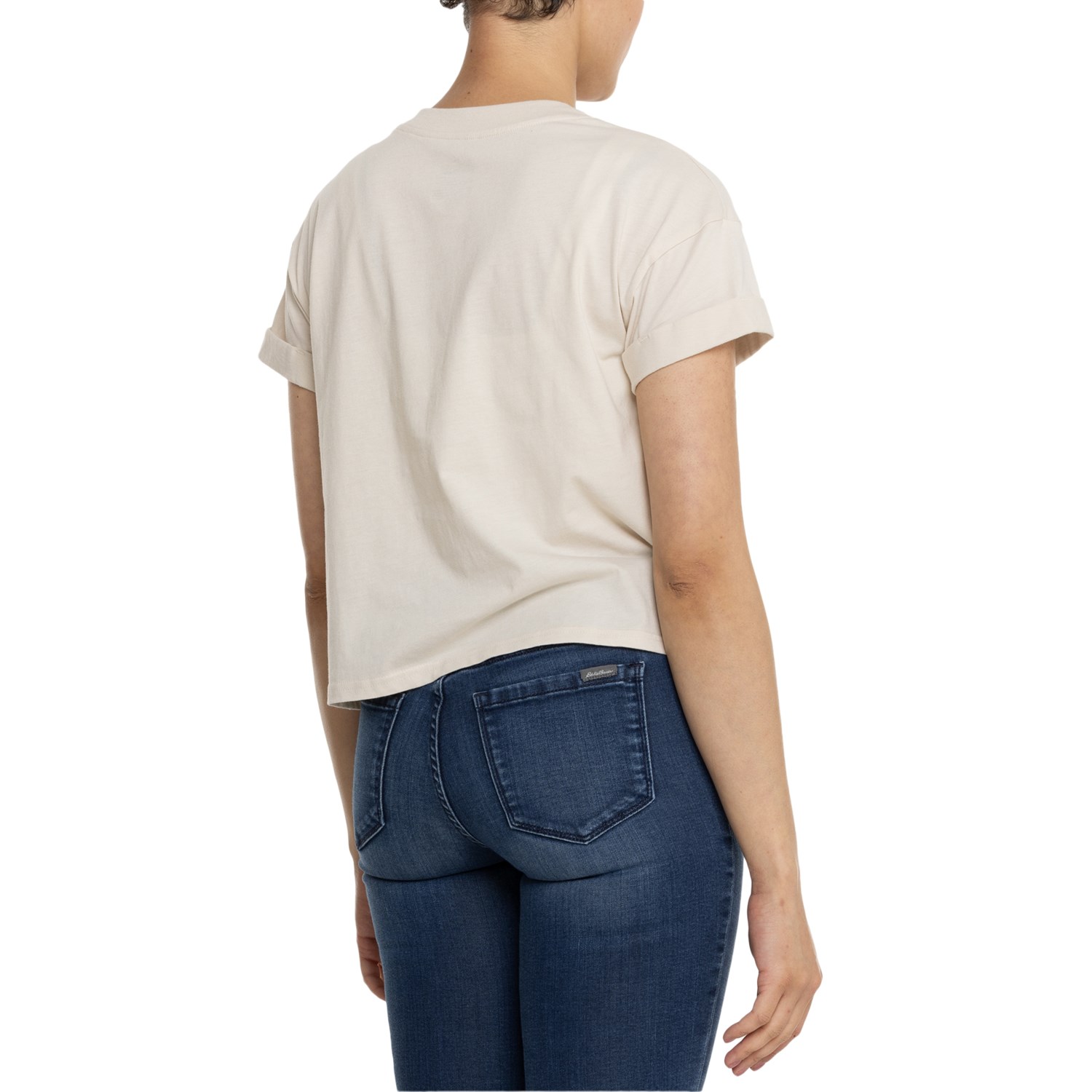 Peanuts Say Yes to Adventure Graphic Crop Shirt - Short Sleeve - Save 41%