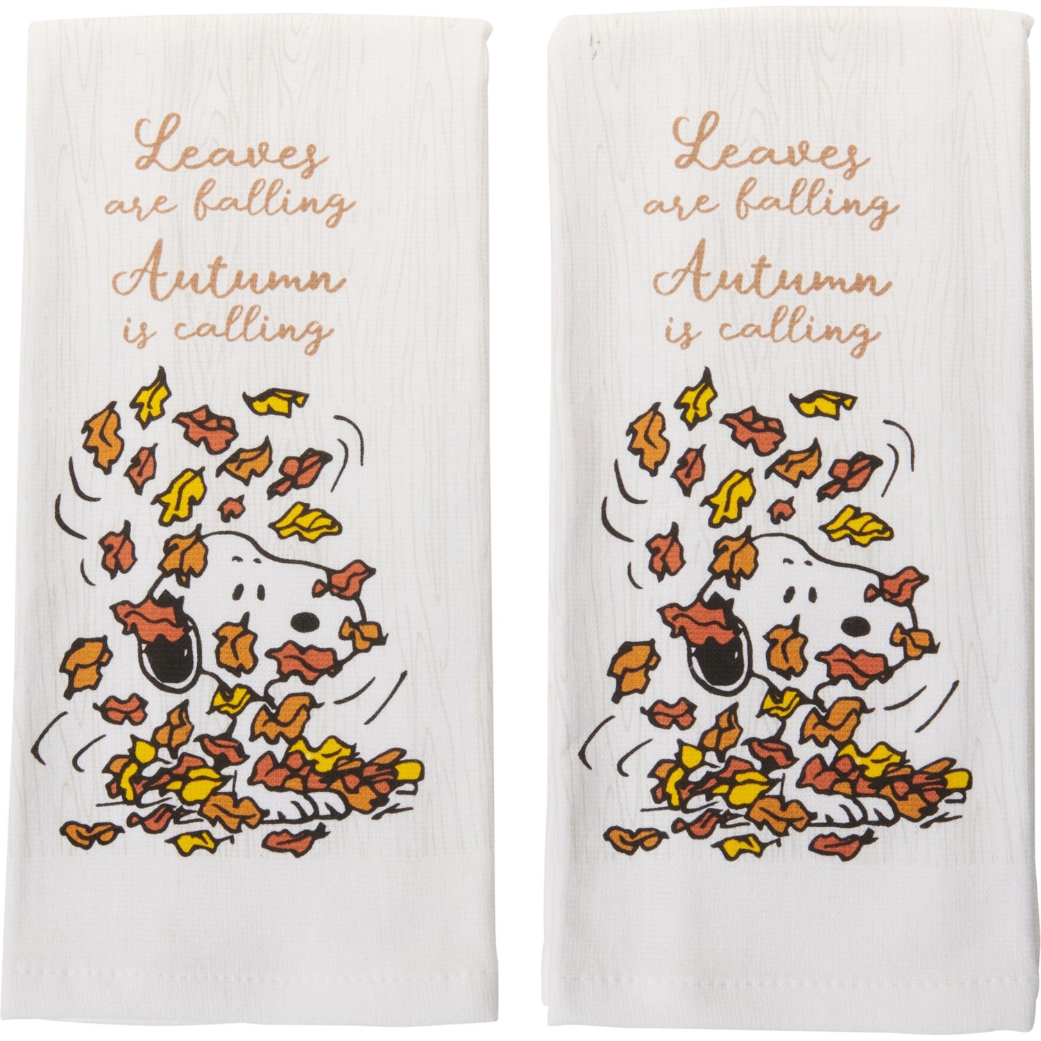 Peanuts Snoopy Autumn Fun Kitchen Towels - 2-Pack - Save 50%