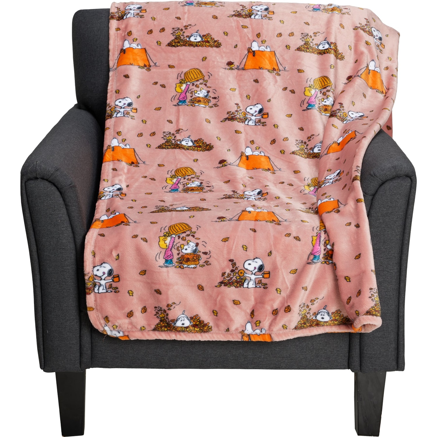 Peanuts Snoopy Fall-Leujah Camping Trip Throw Blanket - 60x70” - Save 58%