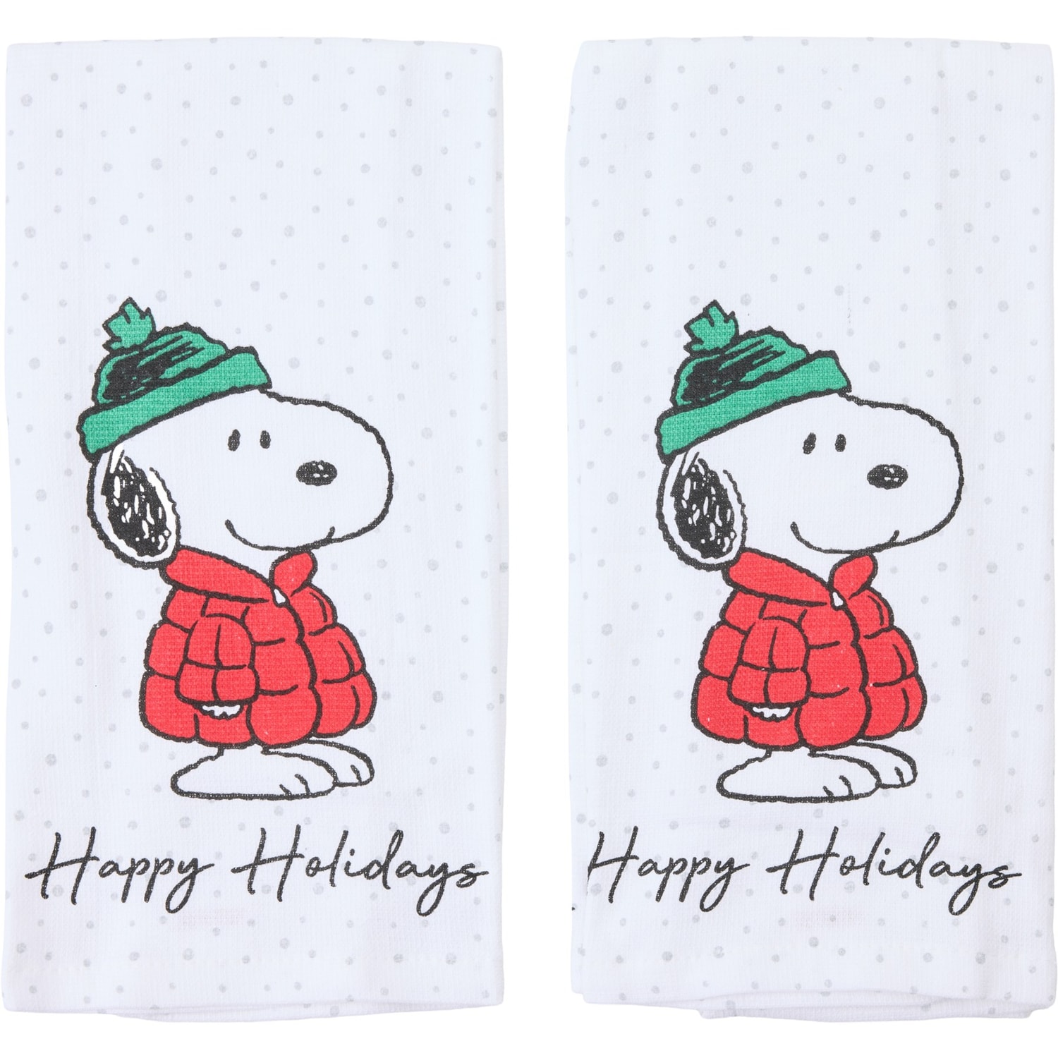 Peanuts Snoopy Happy Holidays Kitchen Towel Set - 2-Pack, 16x26” - Save 46%