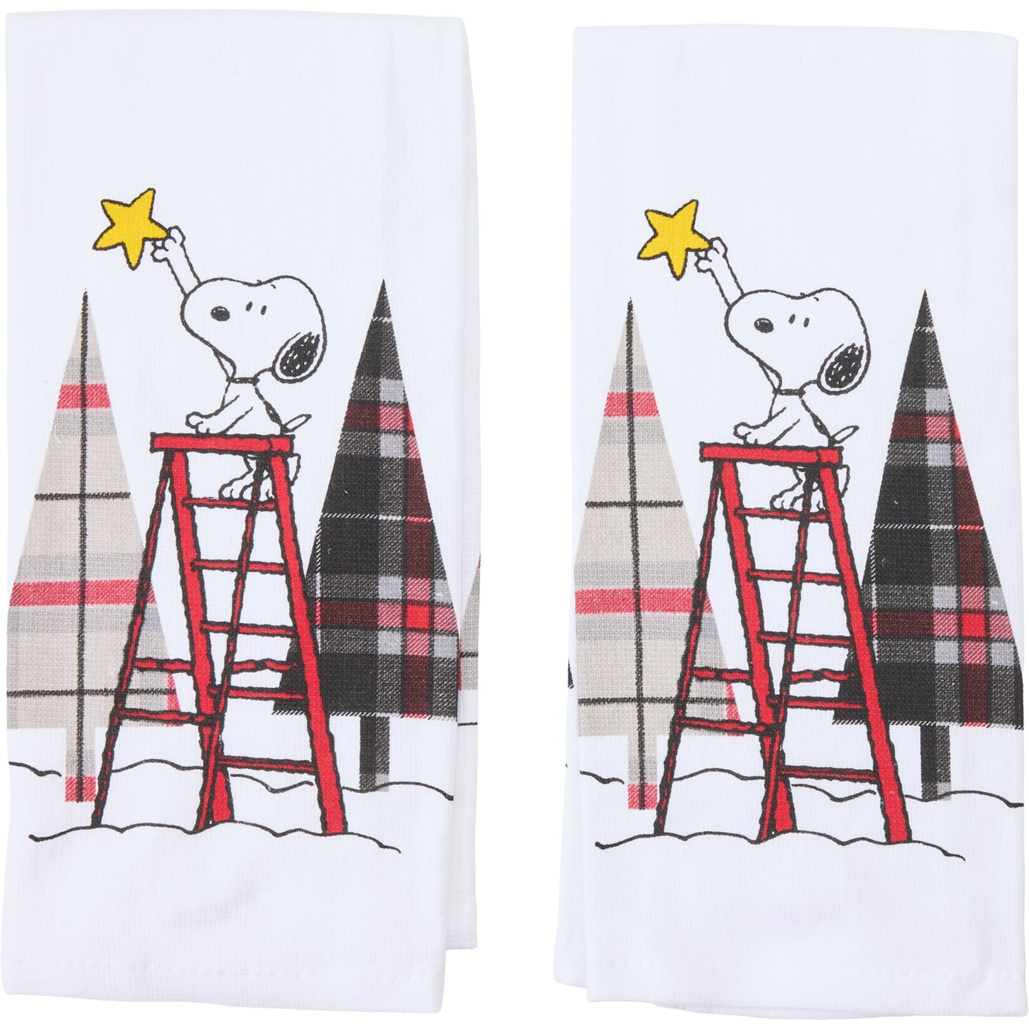 Peanuts Snoopy Plaid Trees Kitchen Towel Set - 2-Pack, 16x26” - Save 66%