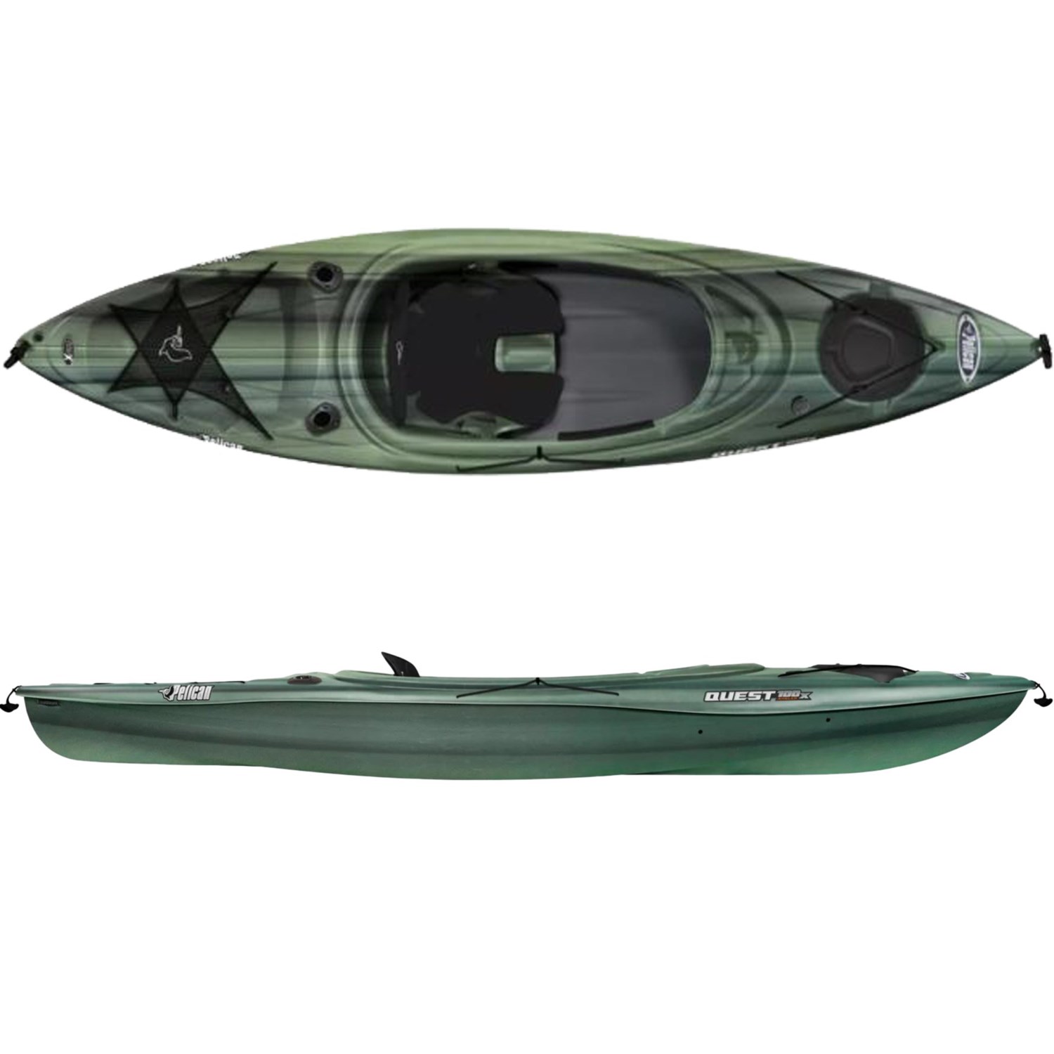 PELICAN Quest 100X Fishing Kayak - 10’, Sit-In - Save 30%