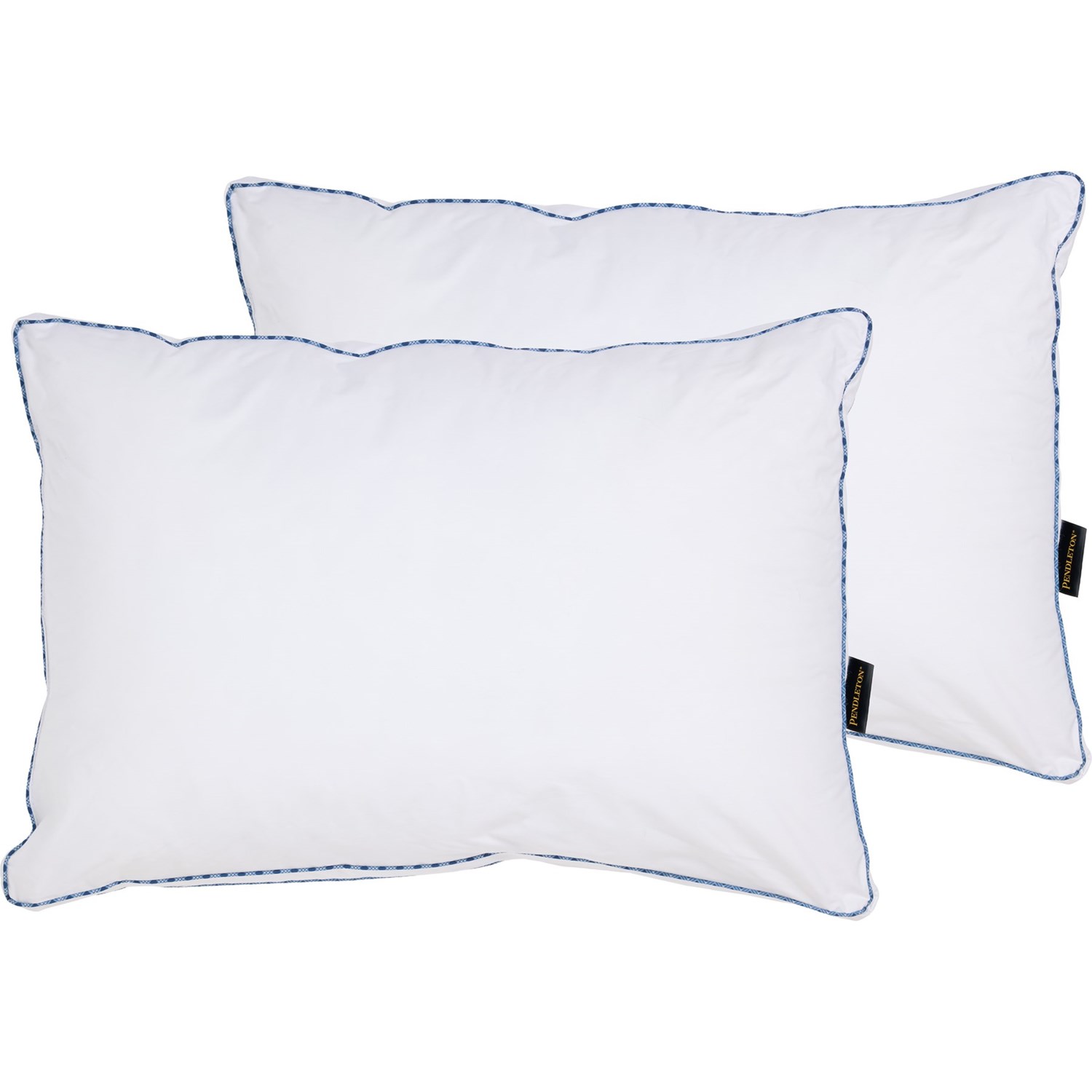 Pendleton Jumbo Colossal Blue Surf Gusset Bed Pillows - 2-Pack, White ...
