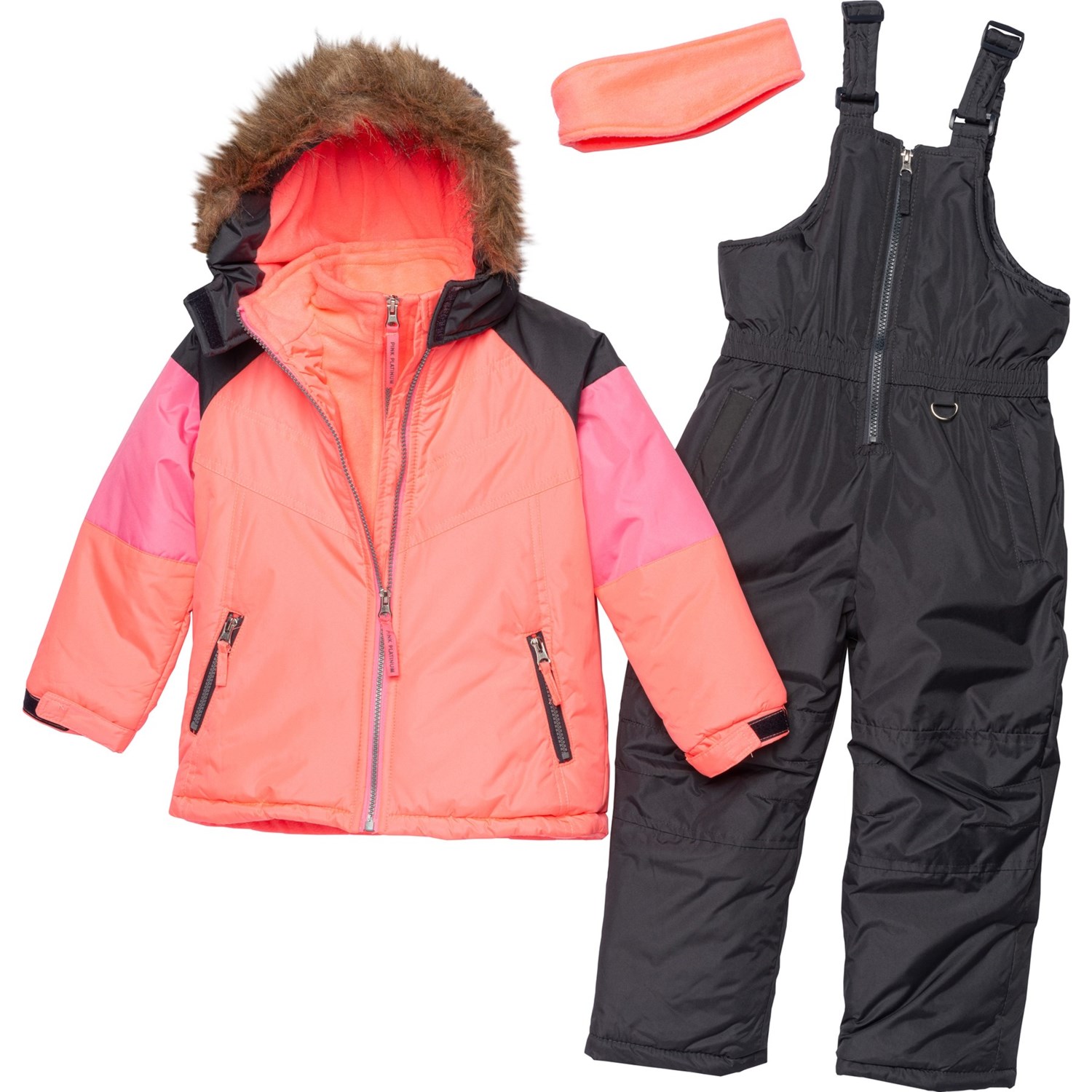 Pink Platinum Better Jacket and Bibs Snowsuit (For Little Girls) - Save 63%