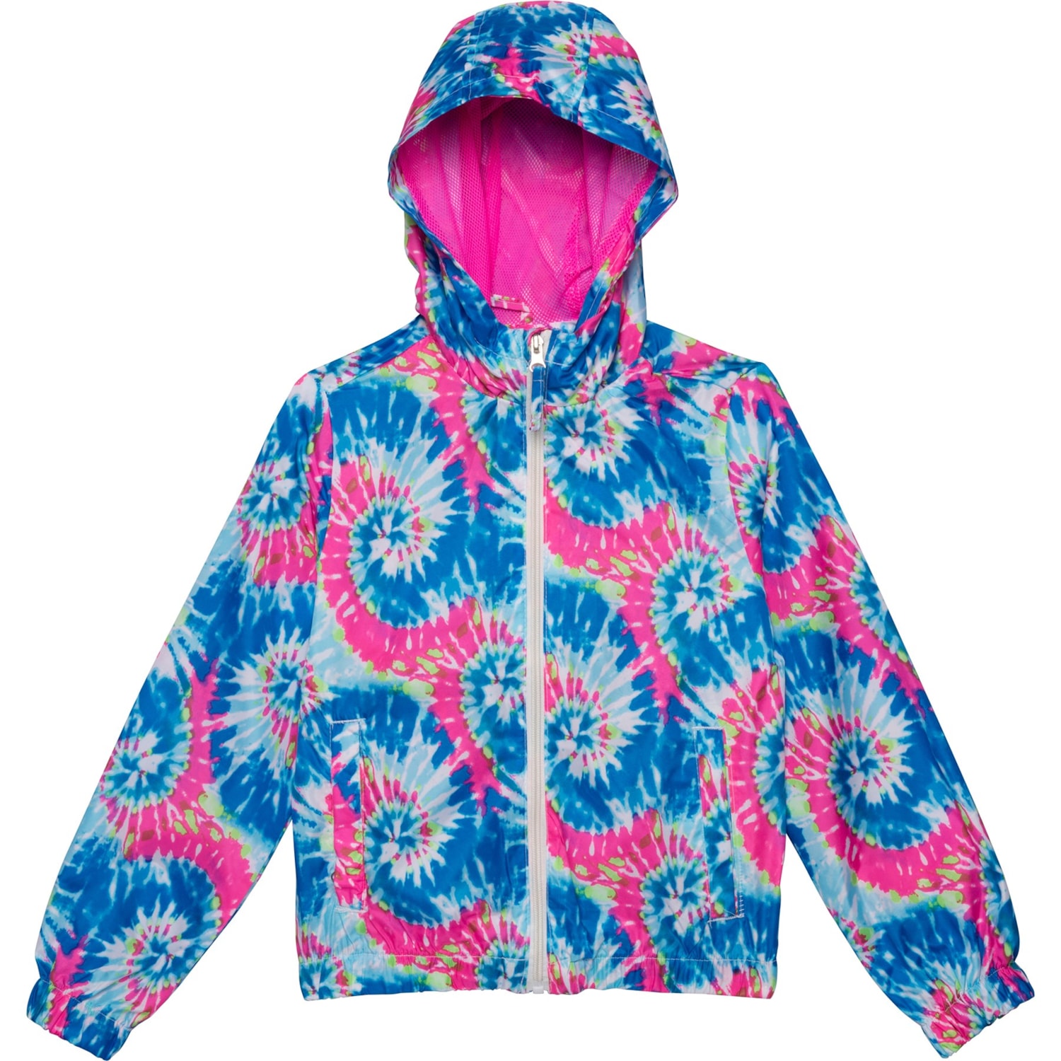 Pink Platinum Packable Windbreaker Jacket (For Little Girls) - Save 40%