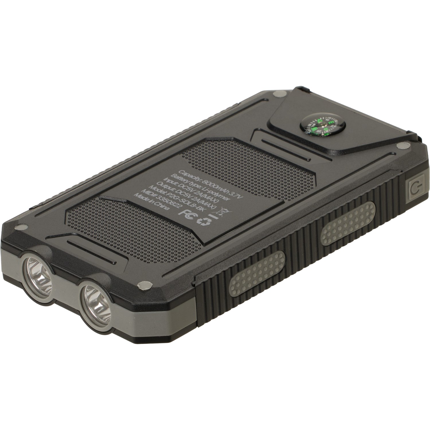 POM GEAR 8000 mAh Portable Rechargeable Solar Battery - Save 50%
