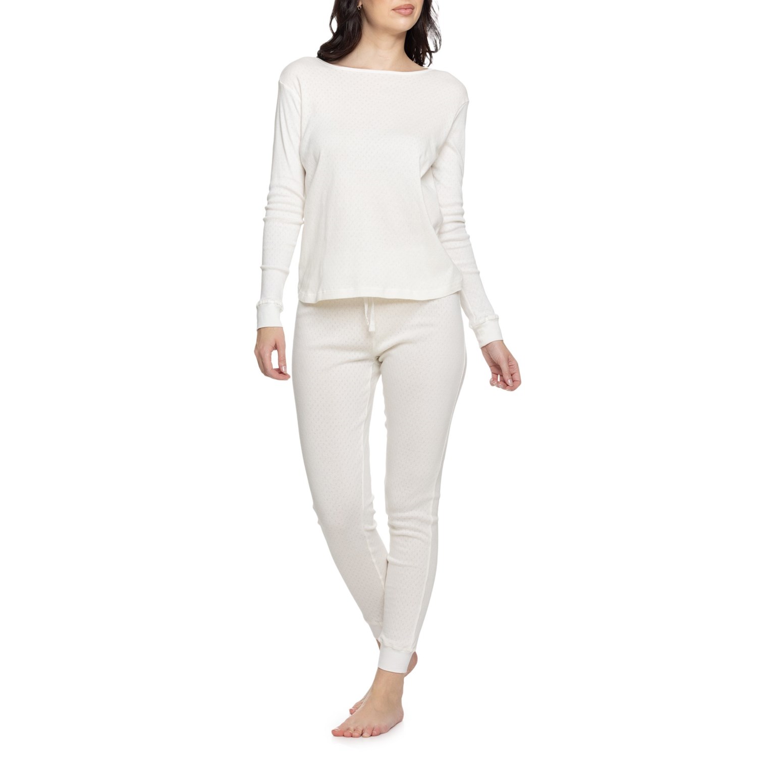 Poppy & Clay Solid Sweet Pointelle Pajamas - Organic Cotton, Long ...
