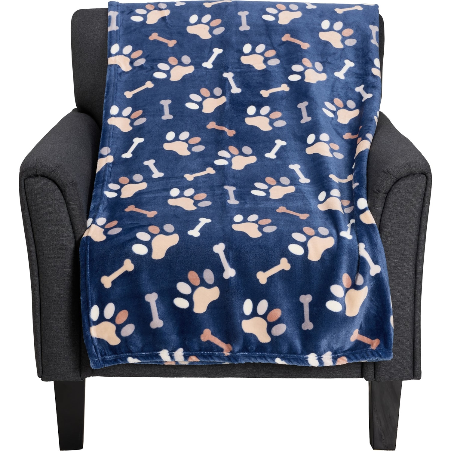 Poppy's Farm Printed Velvet Plush Throw Blanket - 400 gsm, 50x70 ...