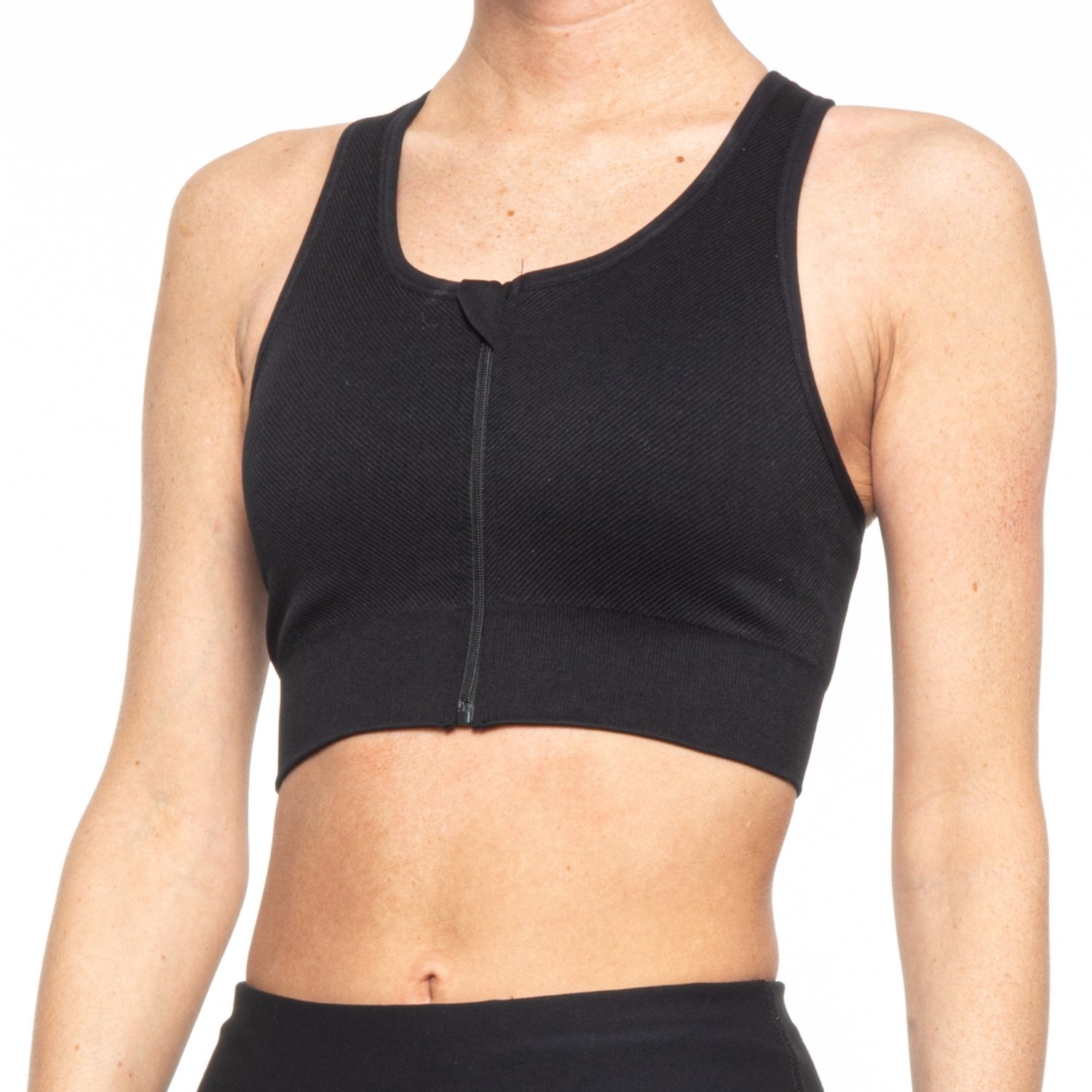 Pro-Fit Zip-Front Seamless Sports Bra (For Women) - Save 60%