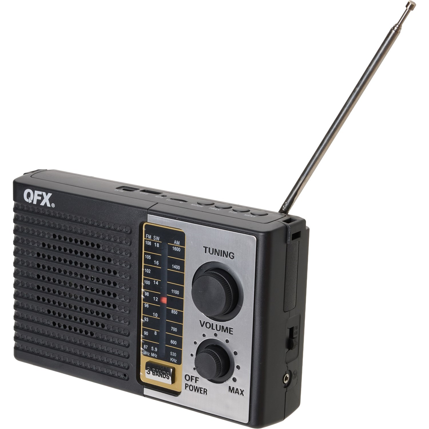 QFX Solar Rechargeable 3-Band Radio - Save 33%