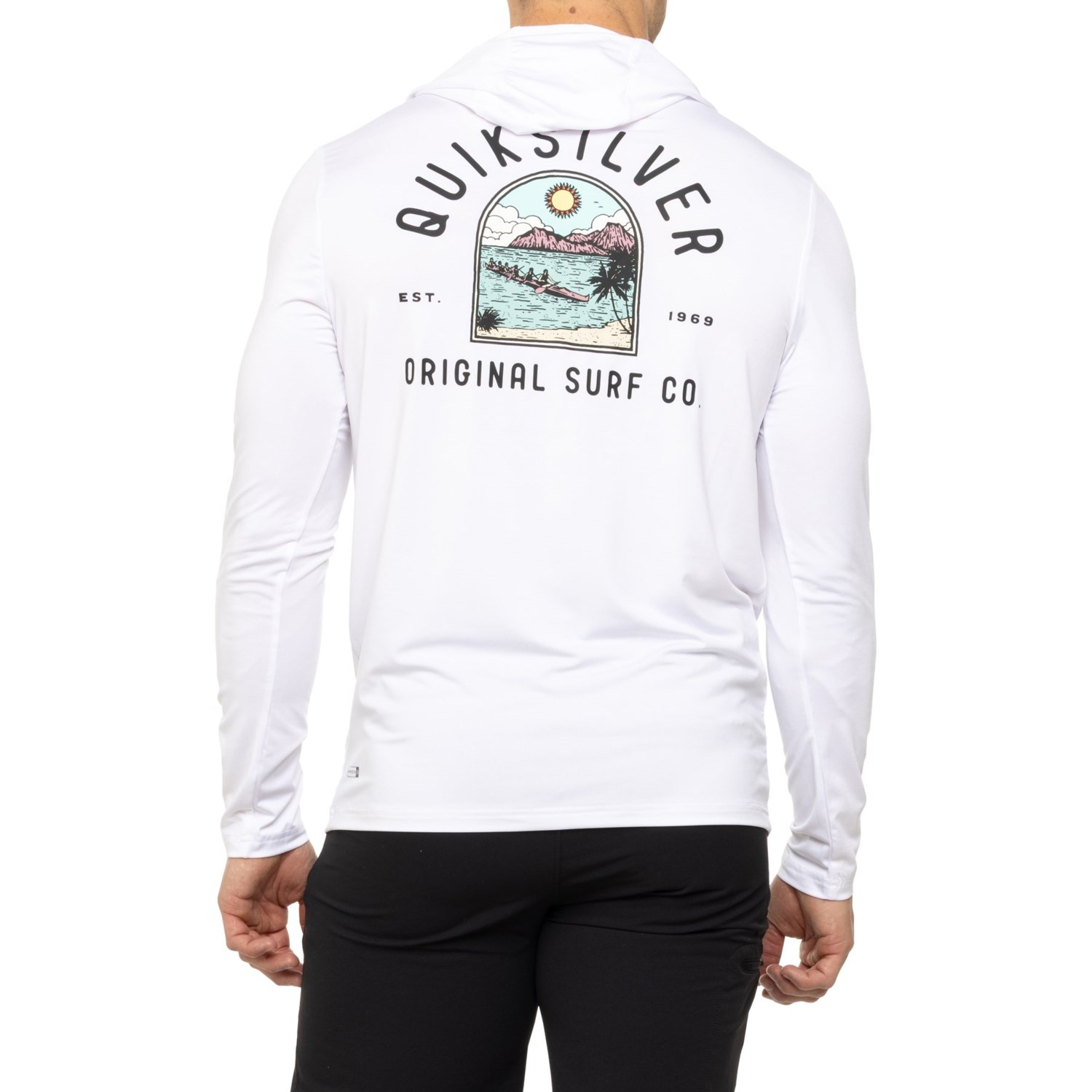 Quiksilver Bathers Graphic Hooded Sun Shirt - UPF 50+, Long Sleeve ...