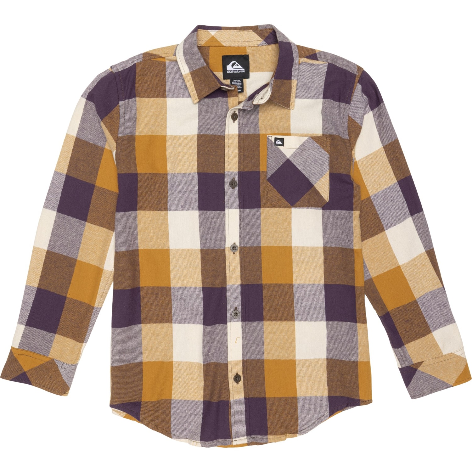 Quiksilver Boys’ Mother Fly Flannel Shirt - Long Sleeve - Save 66%