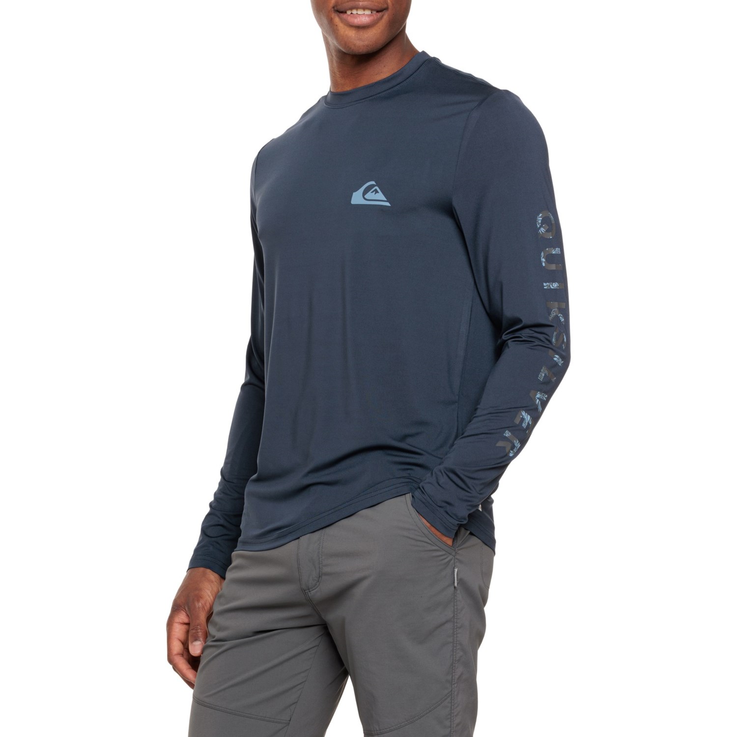 Quiksilver Comp Logo Fill Rash Guard - UPF 50+, Long Sleeve - Save 57%