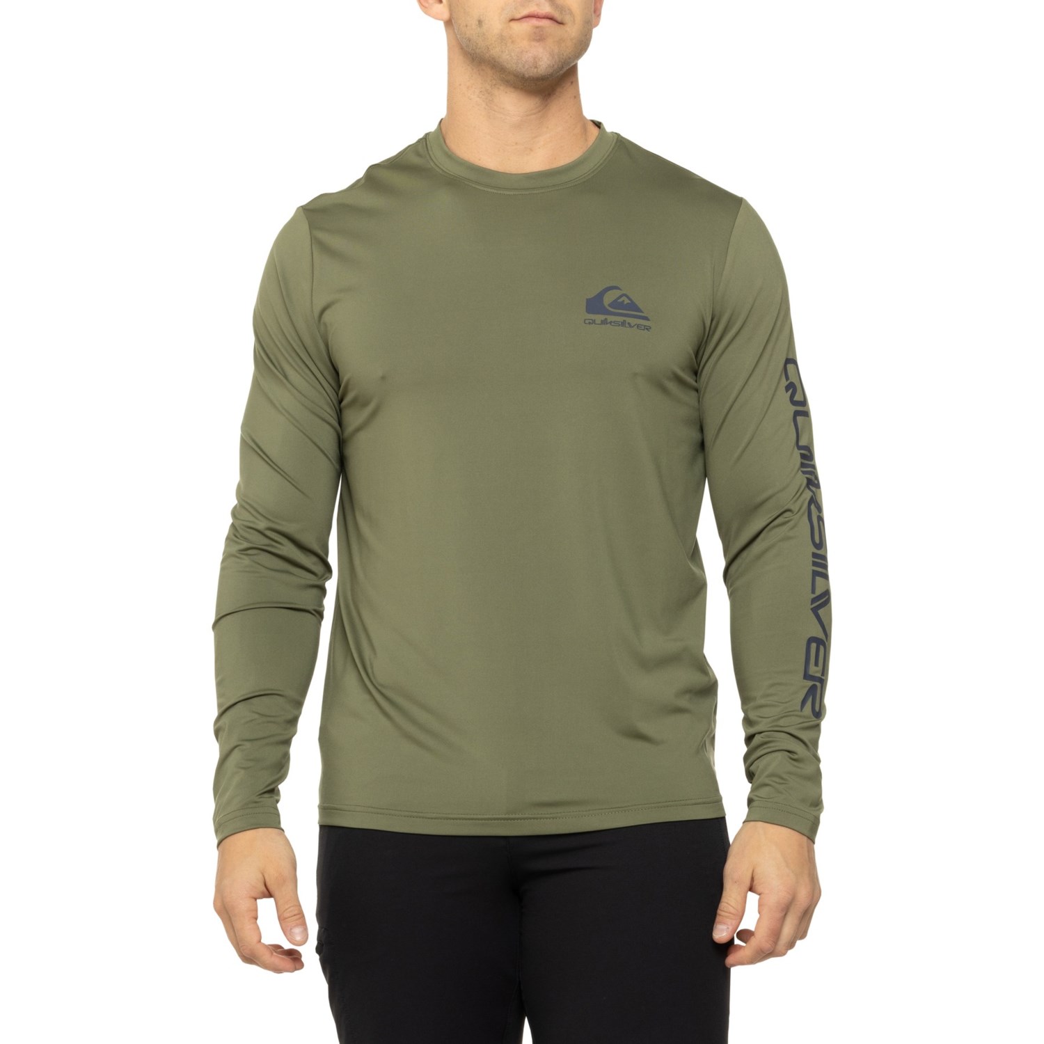 Quiksilver Comp Logo Rash Guard - UPF 50+, Long Sleeve - Save 51%