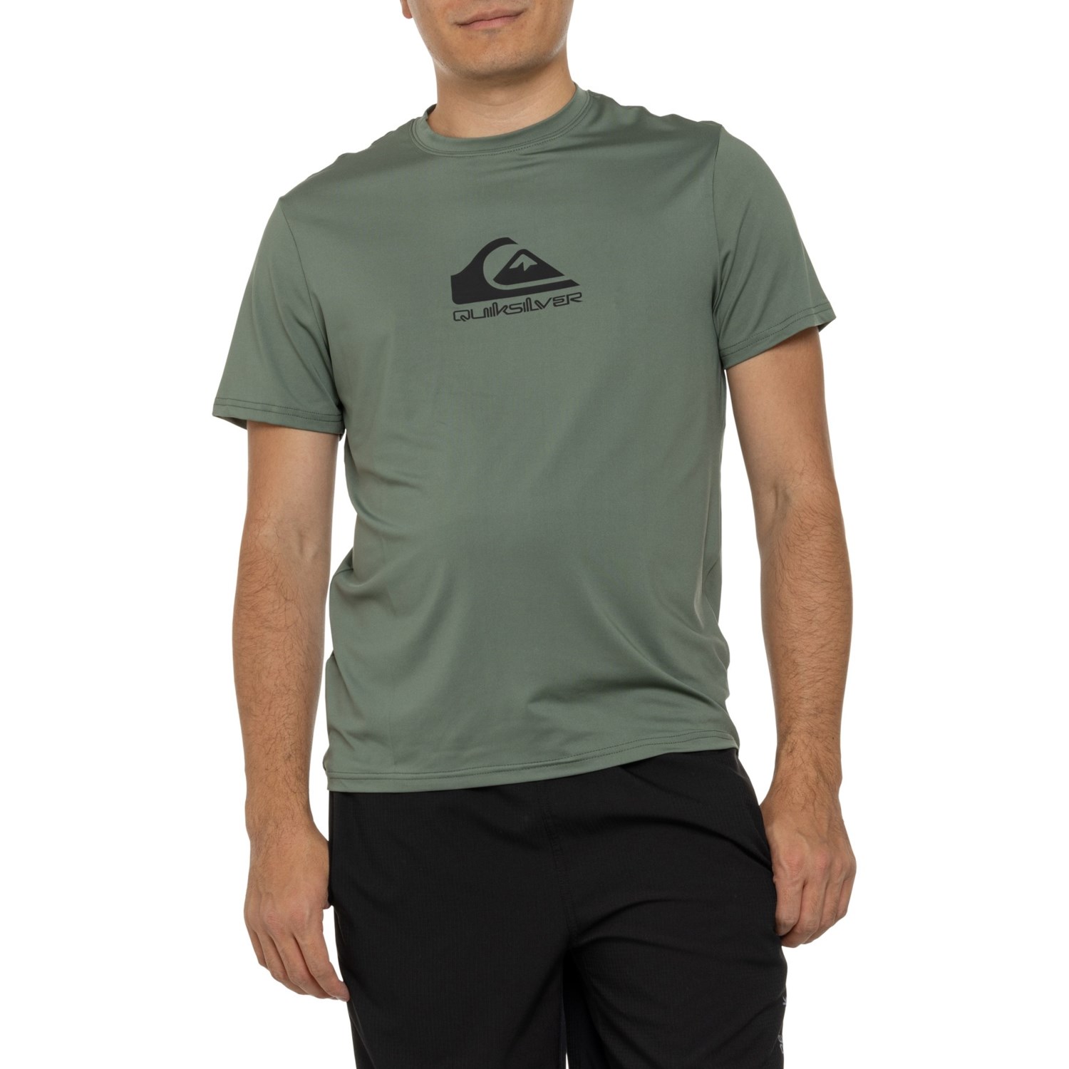 Quiksilver Comp Logo Rash Guard - UPF 50+, Short Sleeve - Save 57%