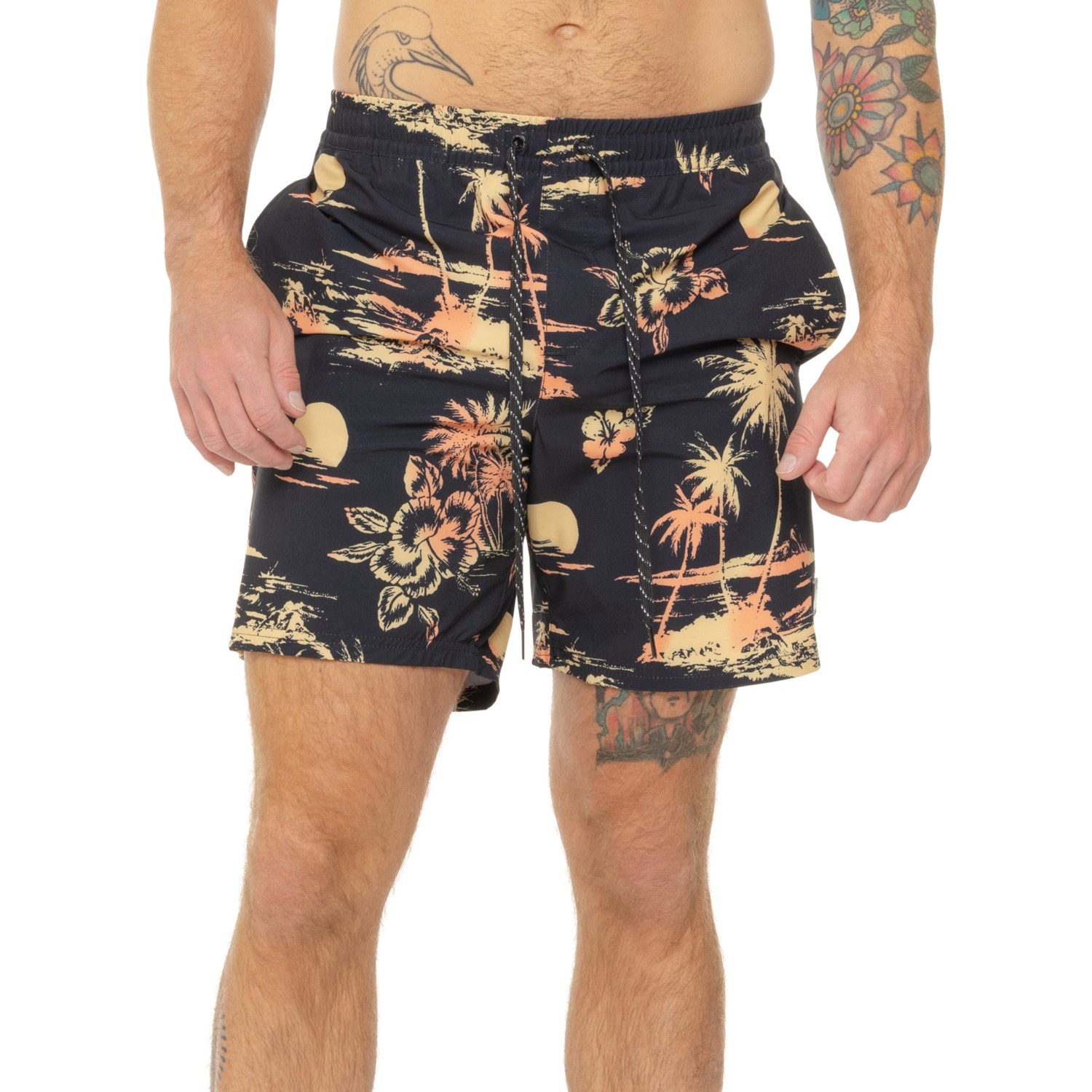 Quiksilver Sunset Print Swim Trunks - 17”, Built-In Liner - Save 46%