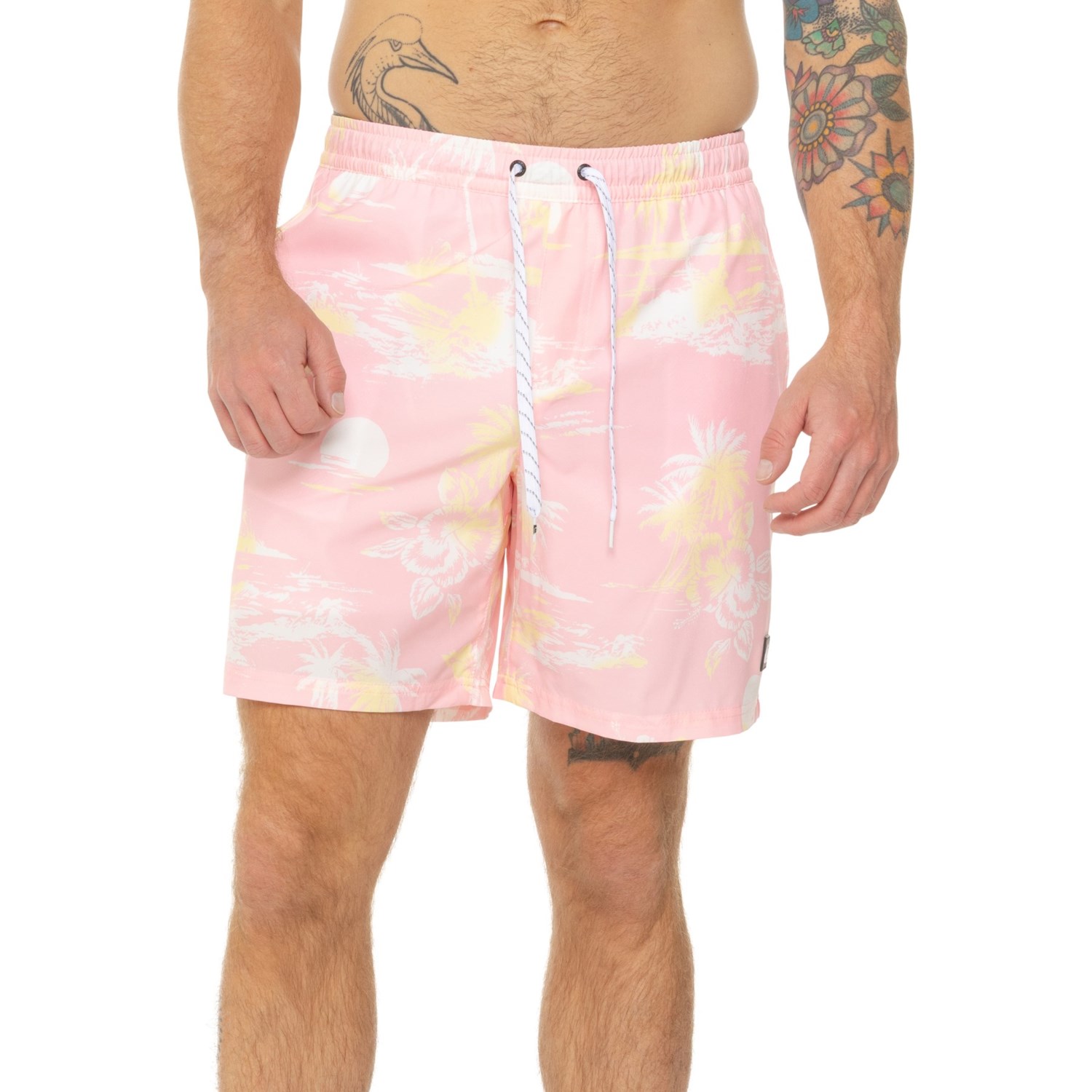Quiksilver Sunset Print Swim Trunks - 17”, Built-In Liner - Save 56%