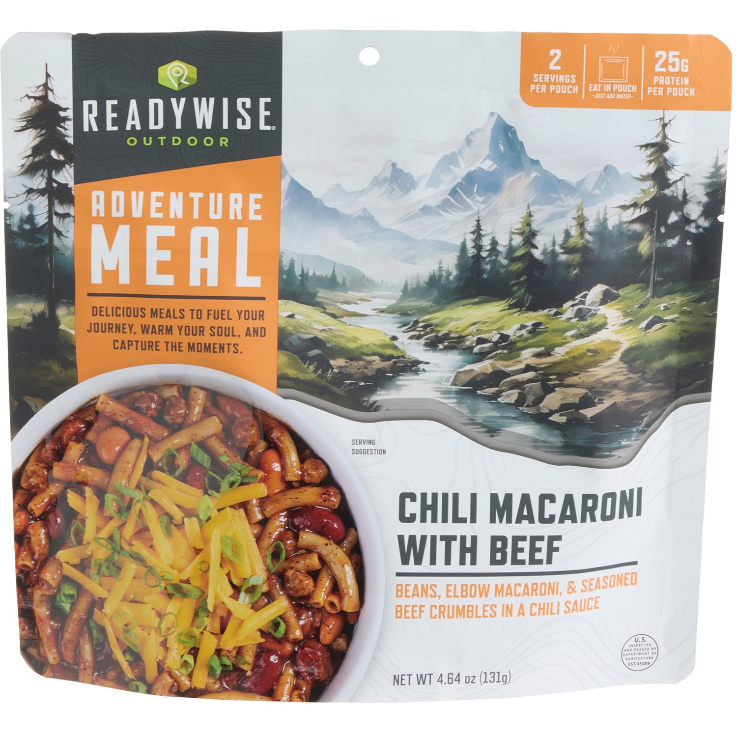 Ready Wise Chili Macaroni with Beef Meal - 2 Servings - Save 20%