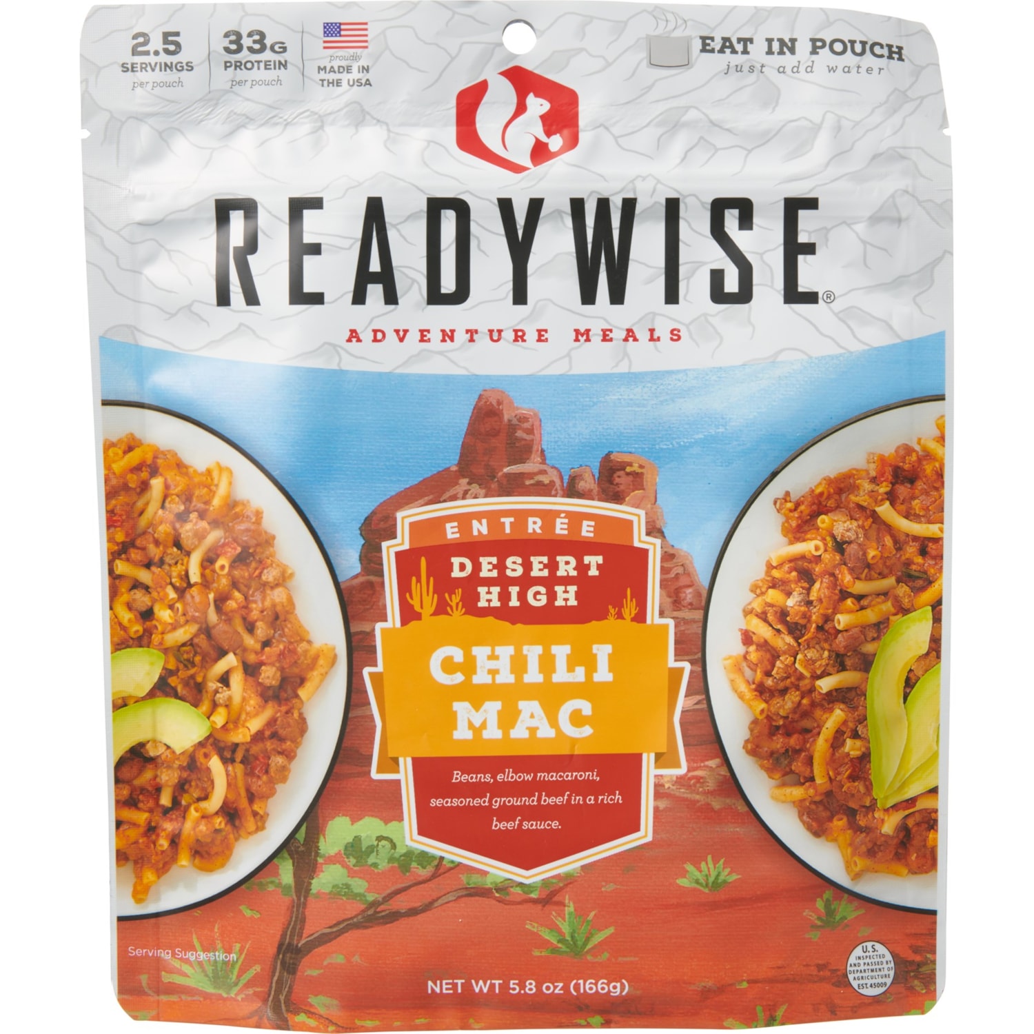 Ready Wise Desert High Chili Mac with Beef Meal - 2.5 Servings - Save 22%