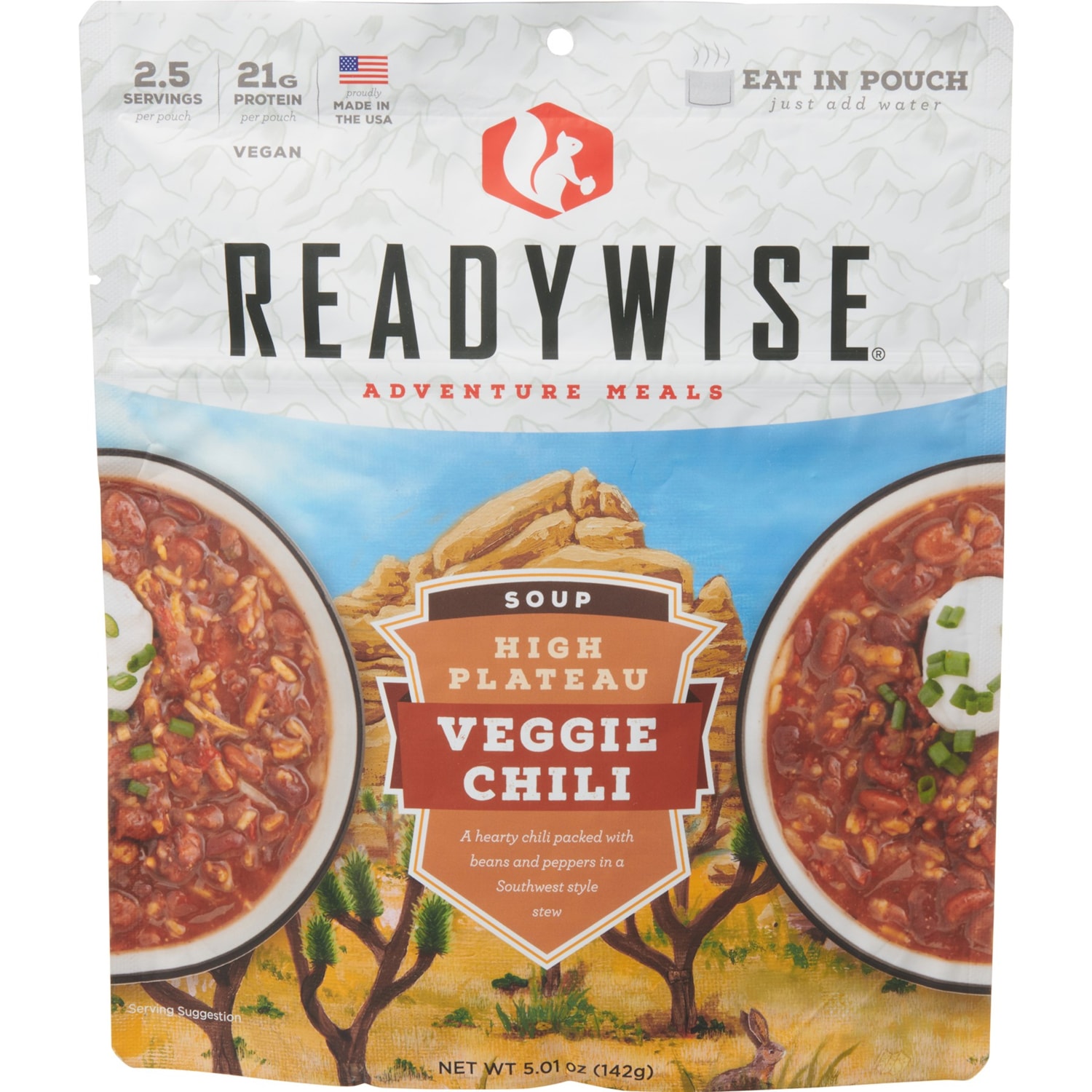 Ready Wise High Plateau Veggie Chili Soup Meal - 2.5 Servings - Save 28%