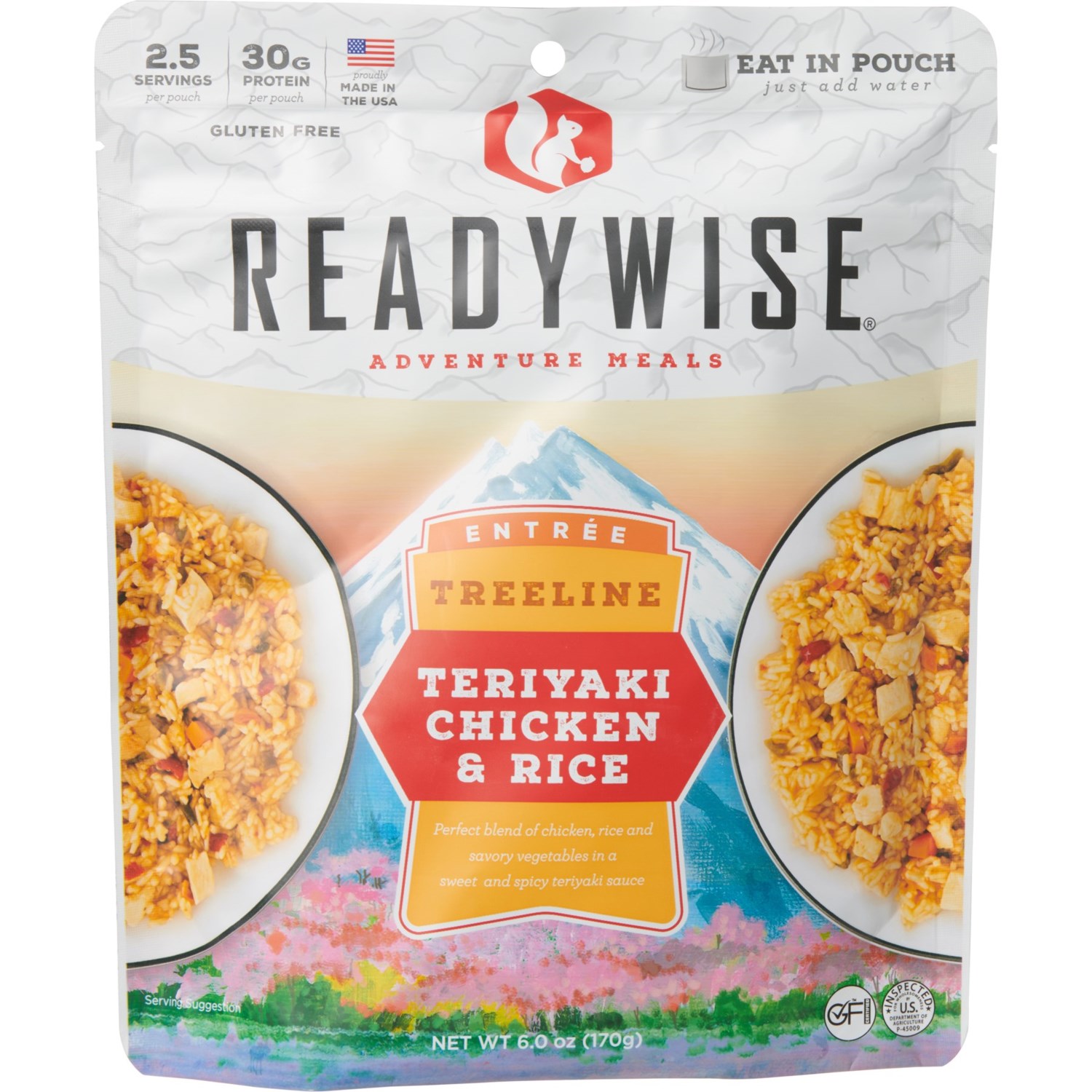 Ready Wise Treeline Teriyaki Chicken and Rice Meal - 2.5 Servings ...