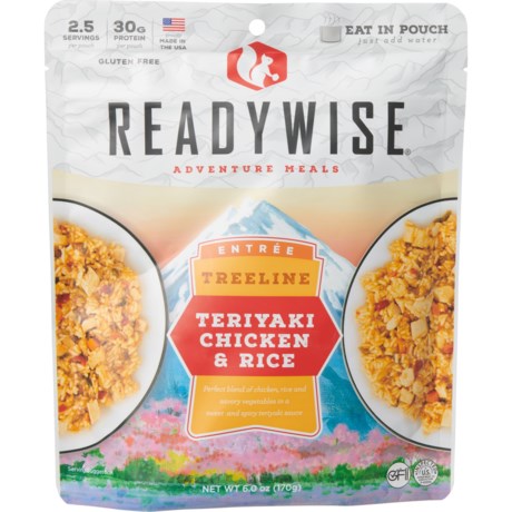 Ready Wise Treeline Teriyaki Chicken and Rice Meal - 2.5 Servings ...