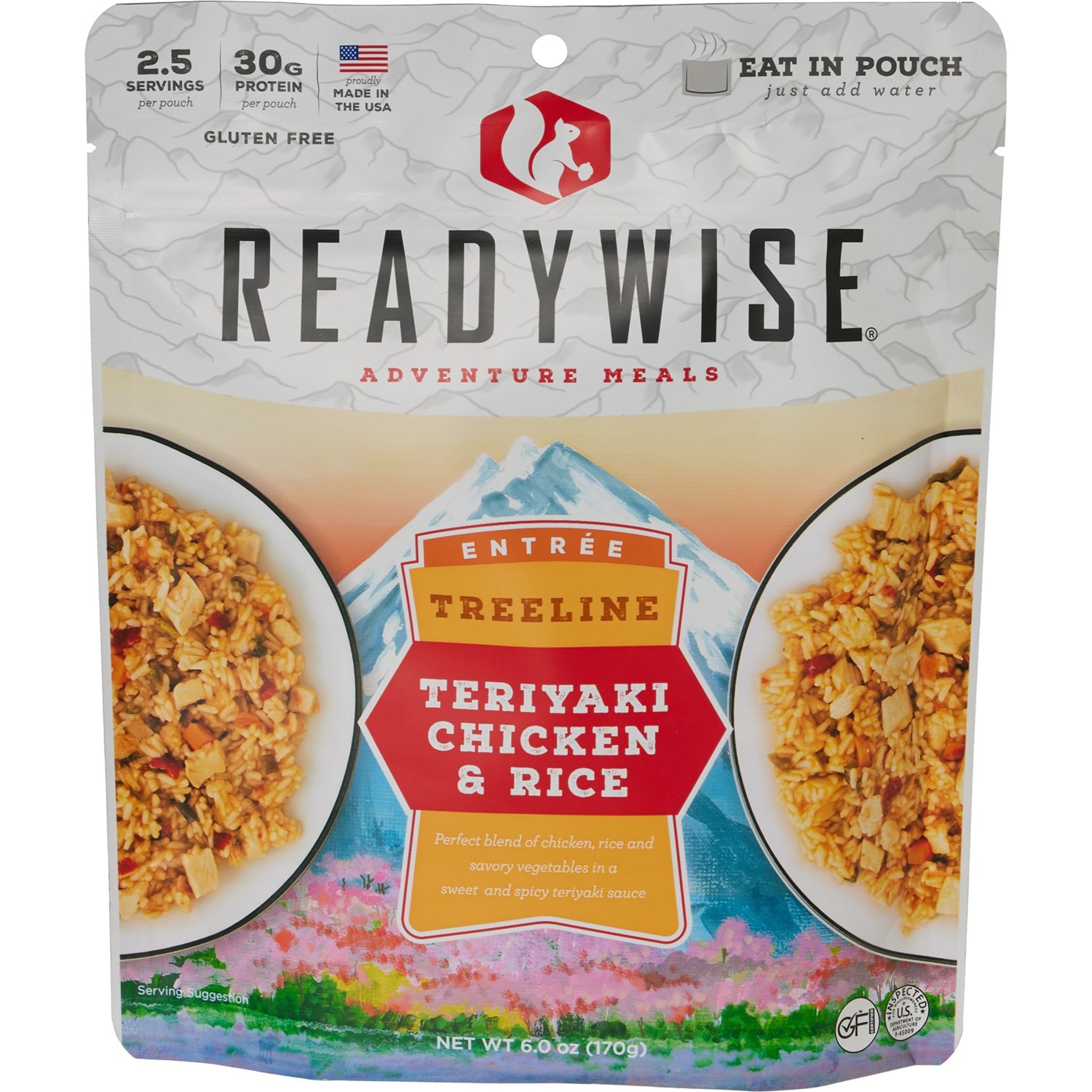 Ready Wise Treeline Teriyaki Chicken and Rice Meal - 2.5 Servings ...