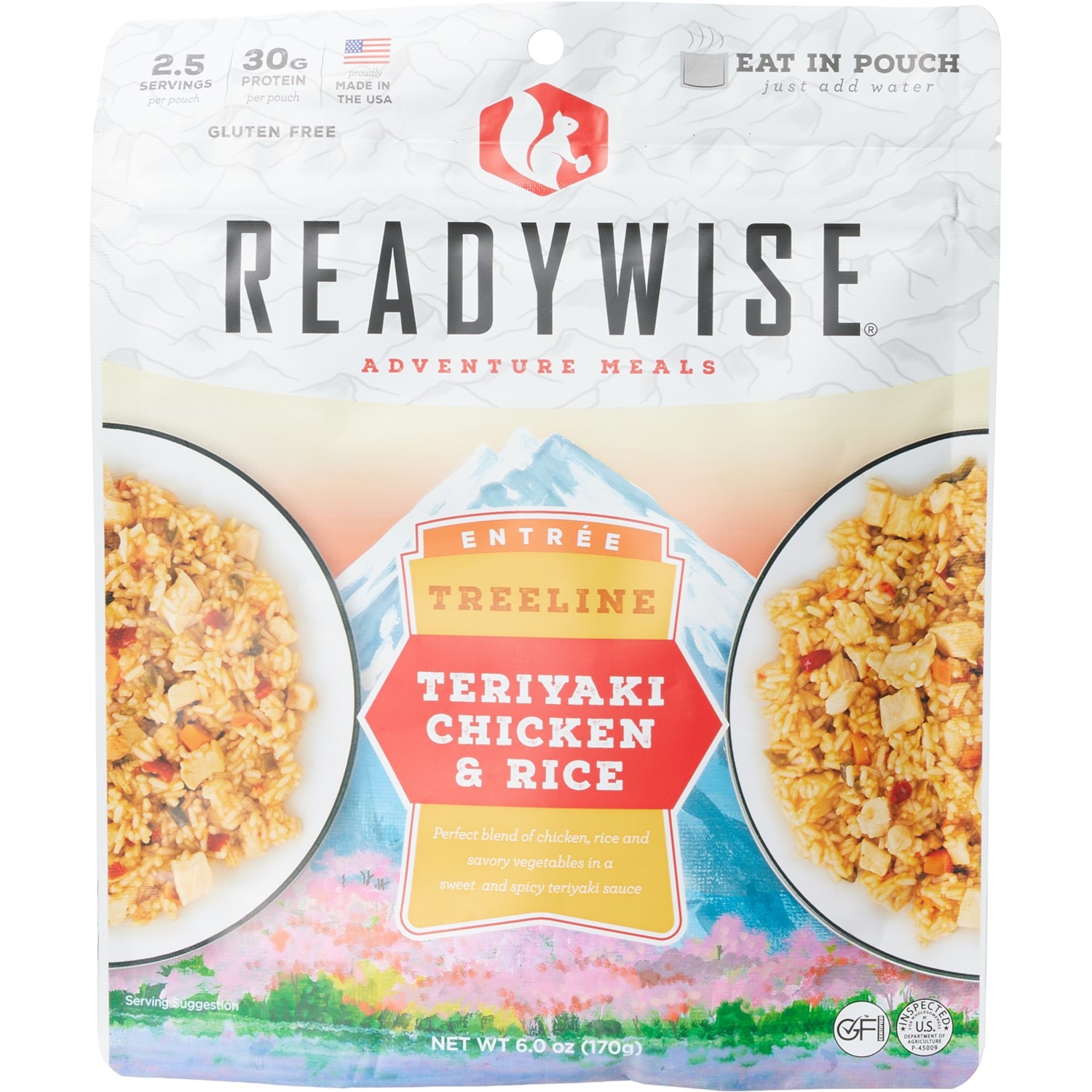 Ready Wise Treeline Teriyaki Chicken and Rice Meal - 2.5 Servings ...
