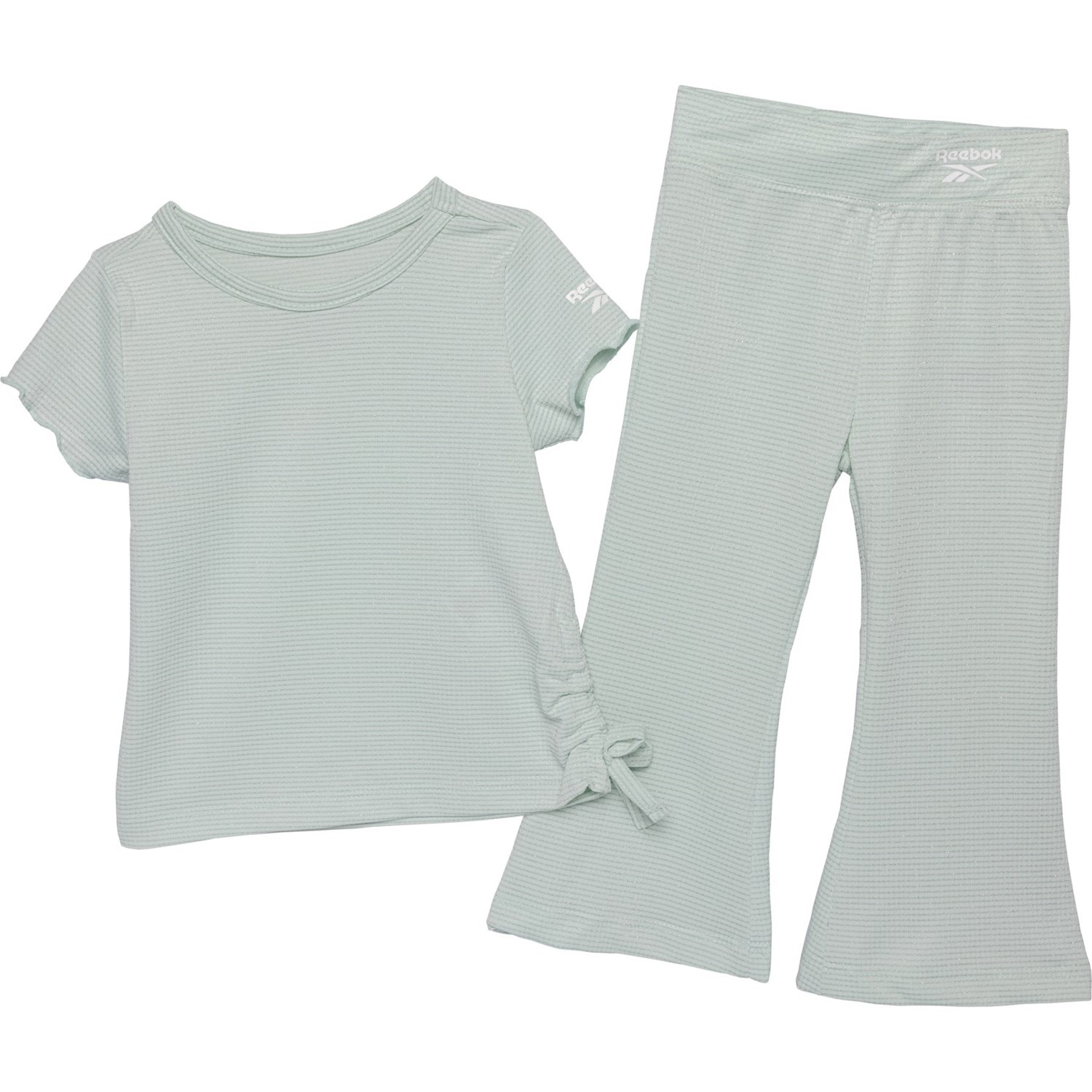 Reebok Infant Girls Scrunch Shirt and Flared Pants Set - Short Sleeve ...