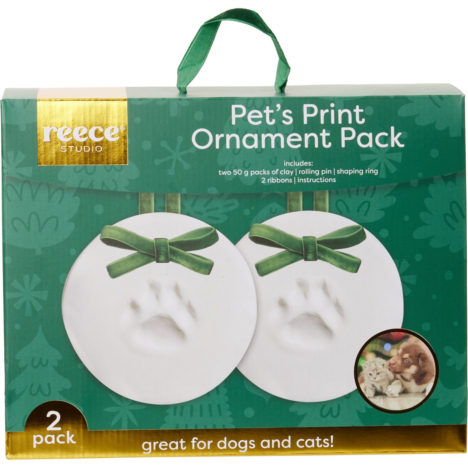 Reece Studio Pet Paw Print Ornament Set - 2-Pack - Save 46%