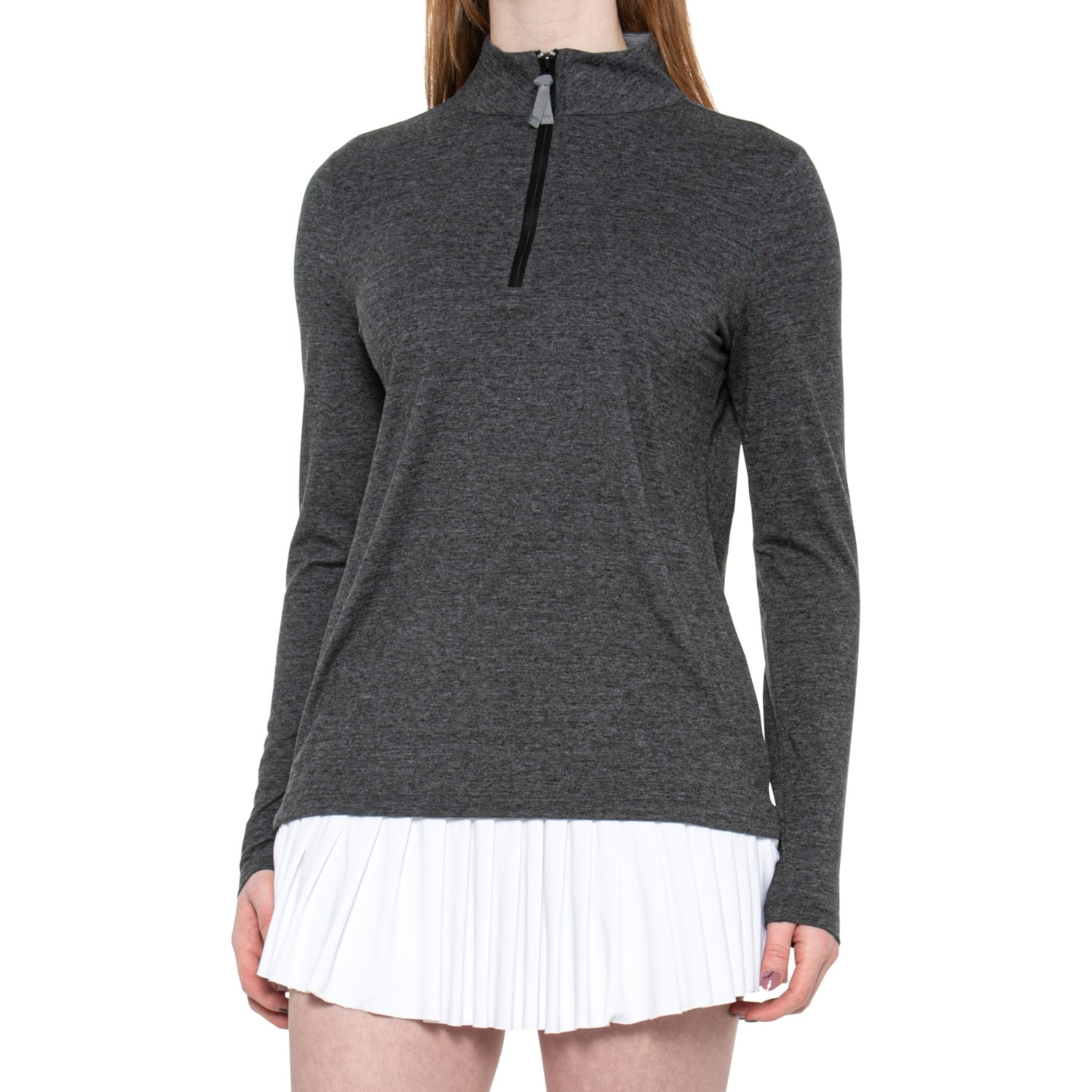 RENWICK GOLF Heather Zip Neck Shirt (For Women) - Save 37%